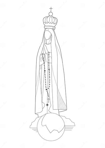 Hand Drawn Illustration of the Virgin of Fatima Stock Photo ...