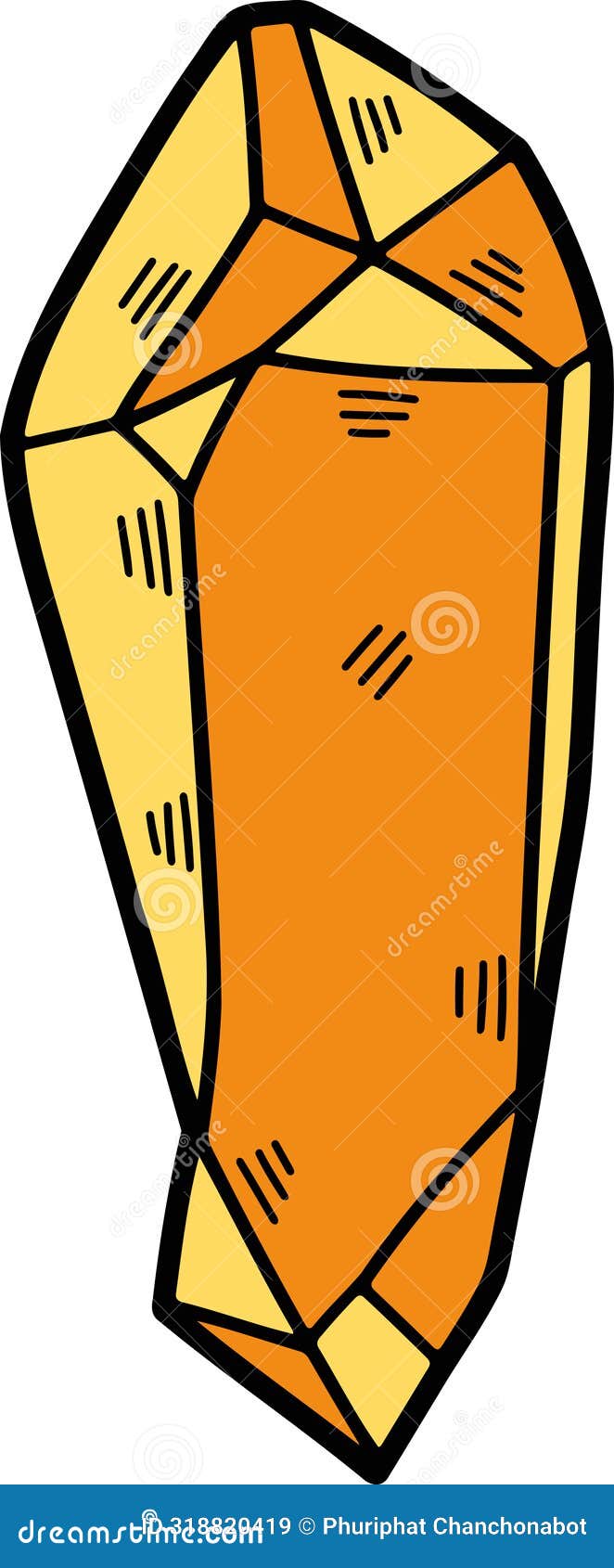 Hand Drawn Illustrations of Rocks and Minerals in Line Art Style Stock ...