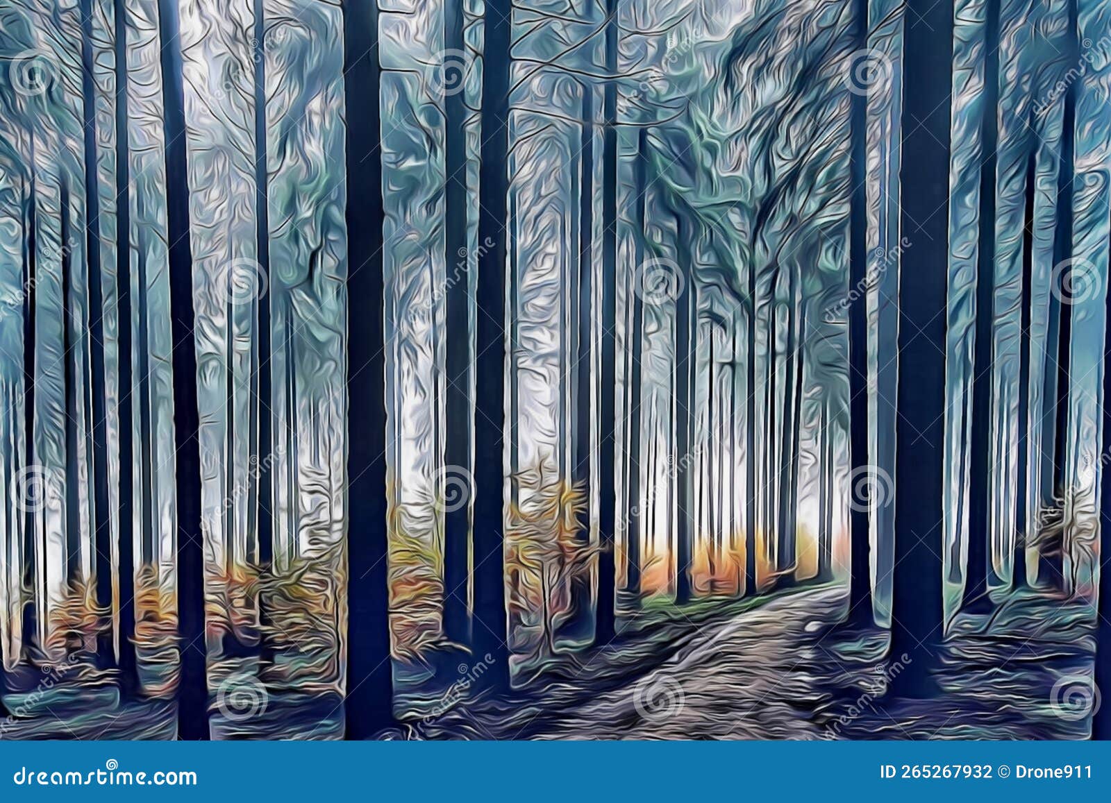 Magical Forest - Art Collection Stock Photo - Image of color, wallpaper ...