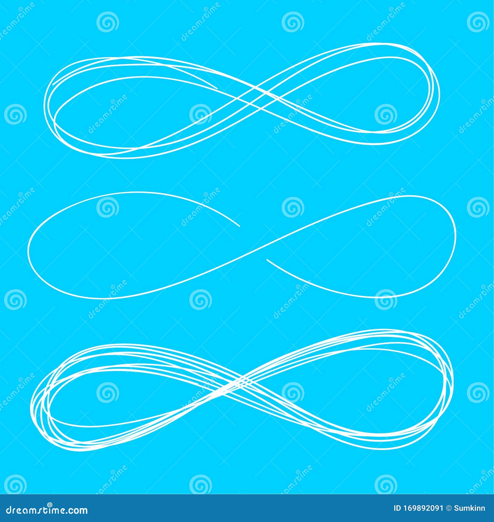 Hand drawn infinity sign stock vector. Illustration of endless - 169892091