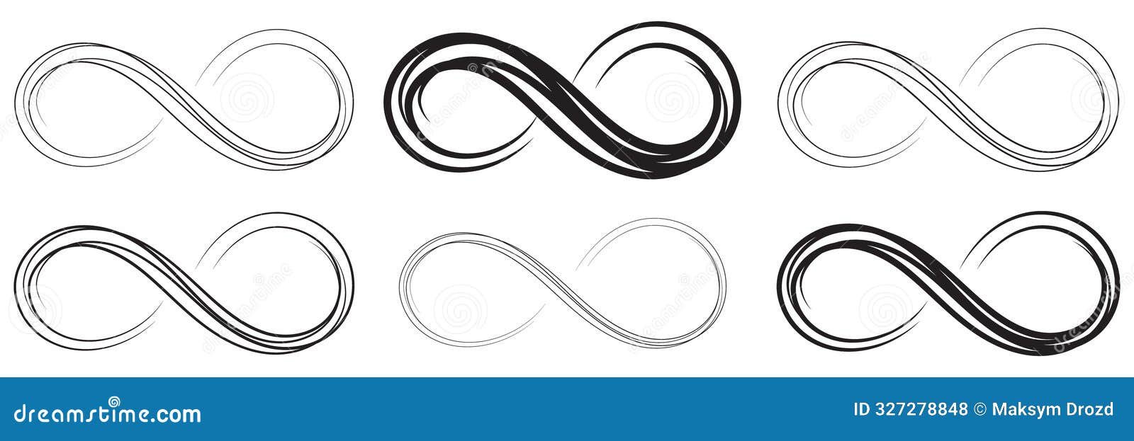 Hand Drawn Infinity Symbol. Black Infinity Icon. Eternity, Infinite ...