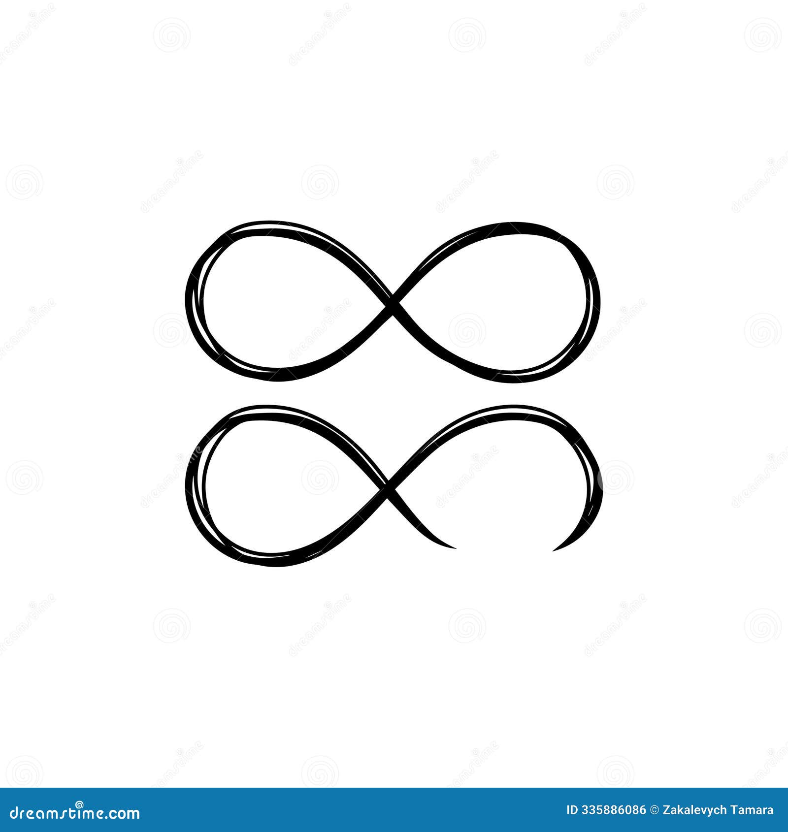 Hand-Drawn Infinity Symbol Pair. Vector Icon Stock Illustration ...