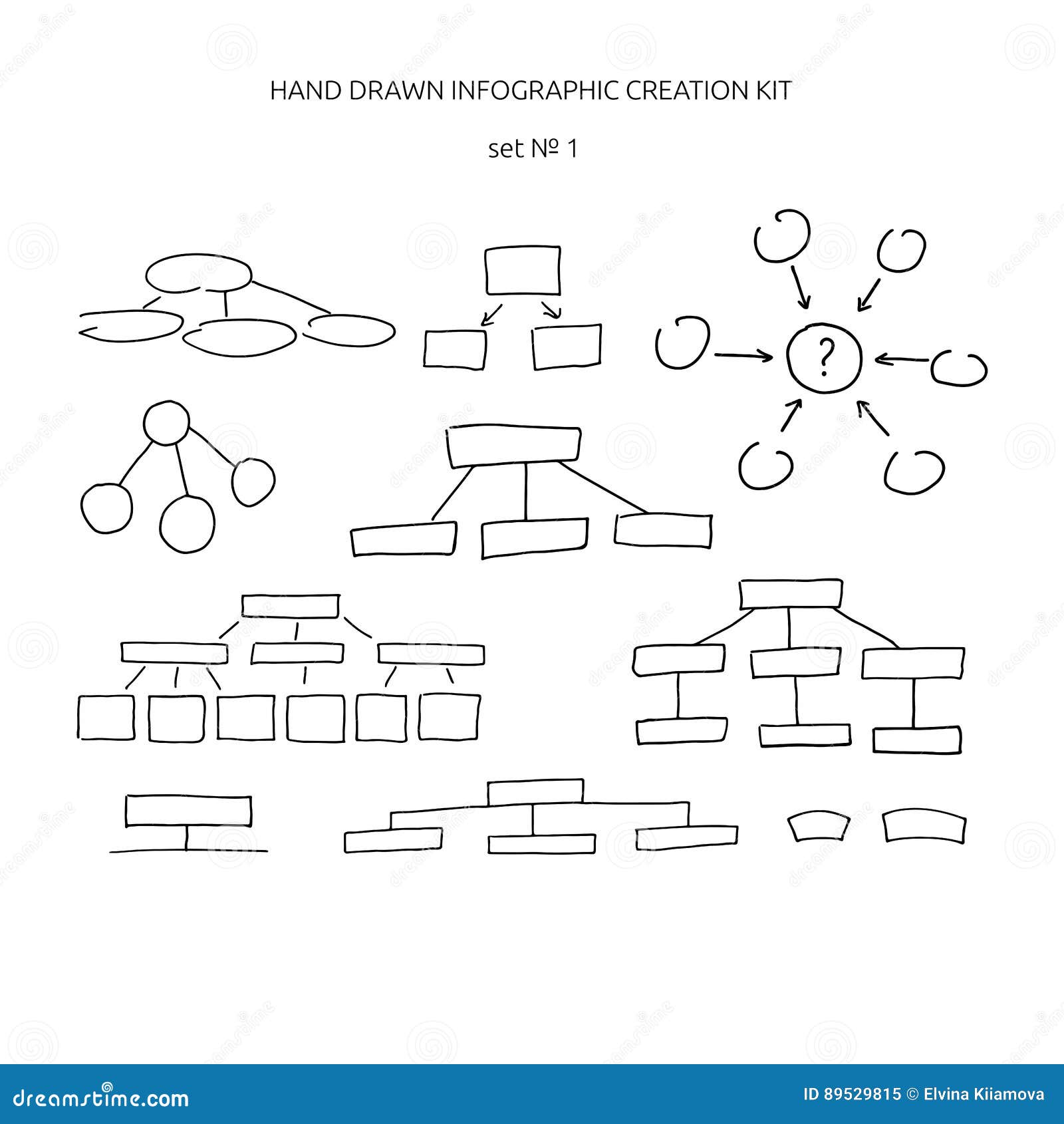 Hand Drawn Infographic Creation Kit. Stock Vector - Illustration of ...