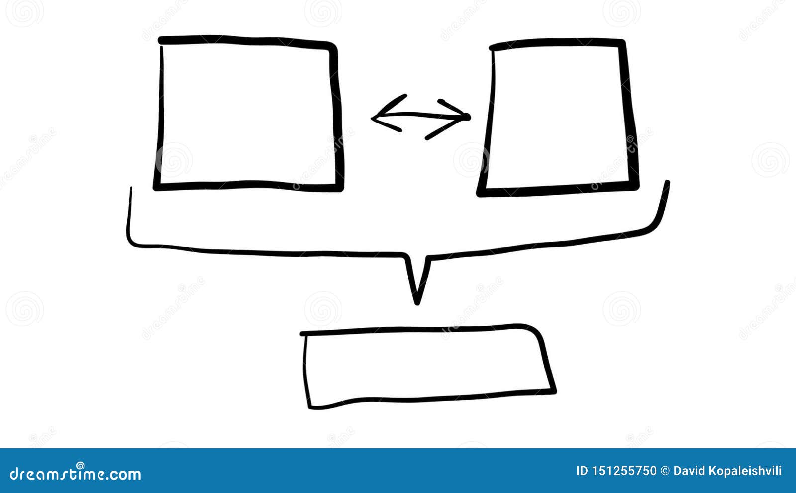 A Hand-drawn Infographic Element - a Scheme of Combining Two Elements ...