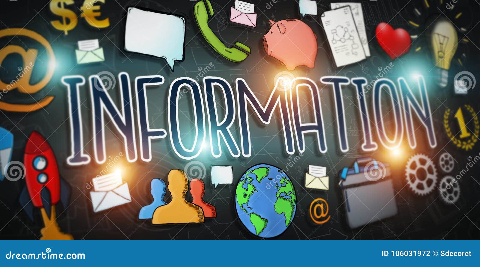 Hand-drawn Information Text Presentation Stock Illustration ...