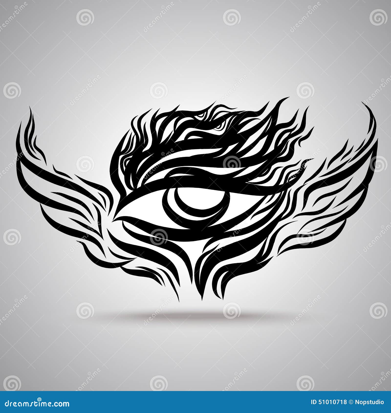 Hand drawn ink Eye stock vector. Illustration of contour - 51010718