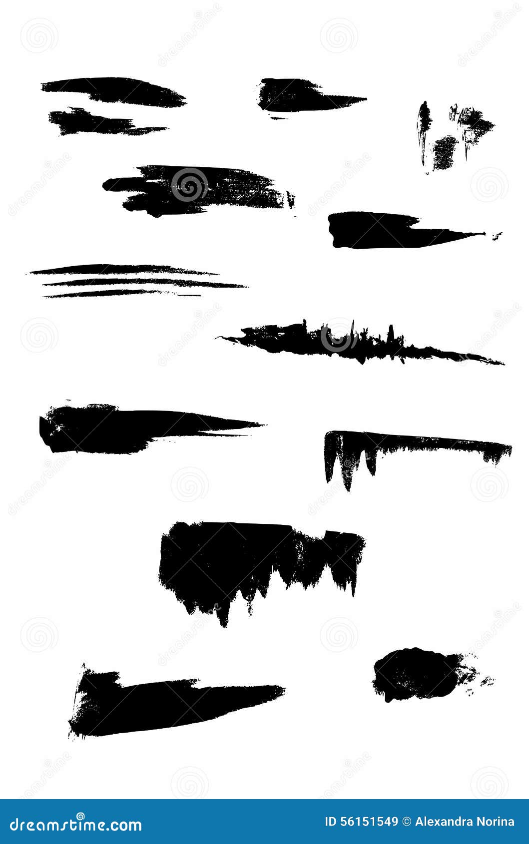 Hand-drawn Ink Splash Vector Set Stock Vector - Illustration of ...