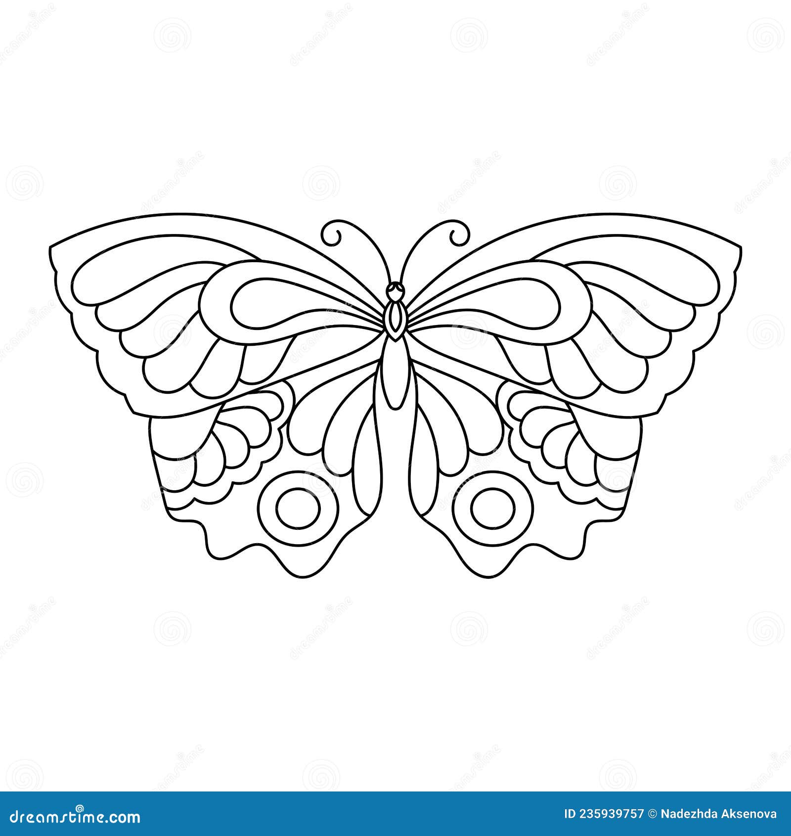 Hand Drawn Insect. Coloring Book for Kids Stock Vector - Illustration ...