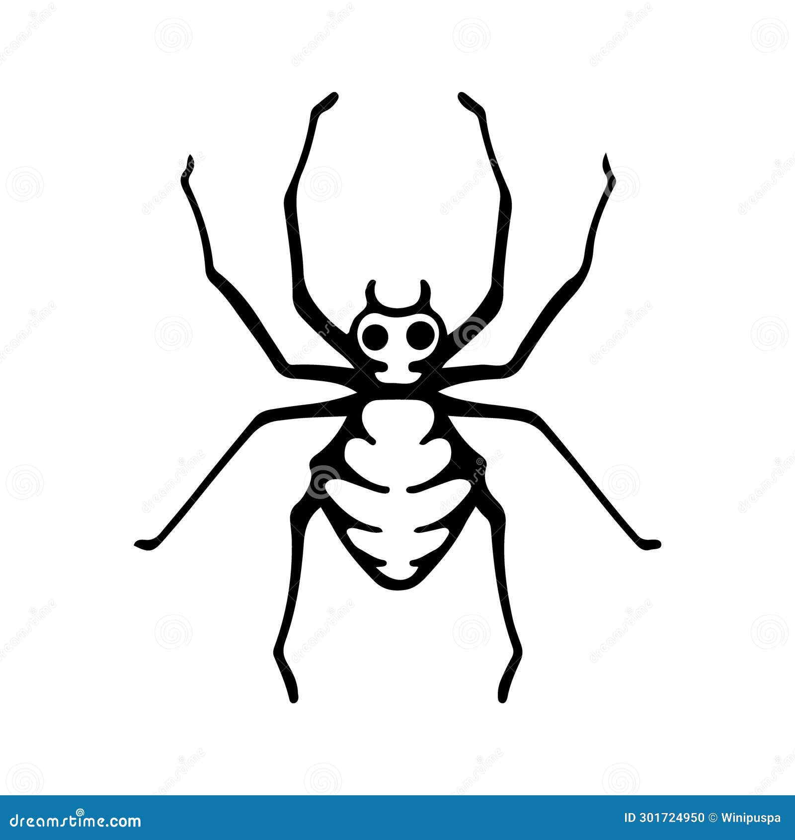 Hand-Drawn Insect Doodle Illustration for Coloring Book Stock ...
