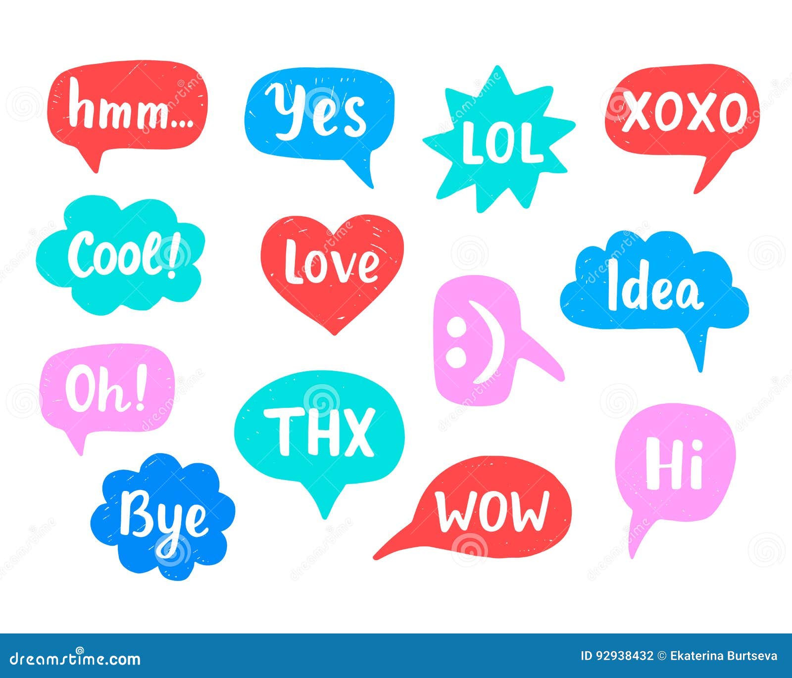 Hand Drawn Internet Acronyms Stock Vector - Illustration of fonts ...