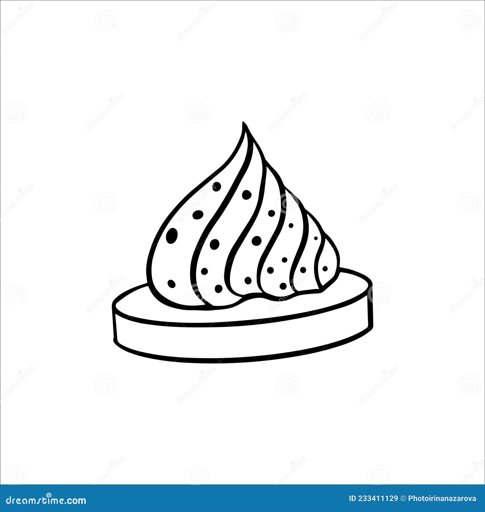 Hand Drawn Isolated Cake Element on White Background for Decorative ...