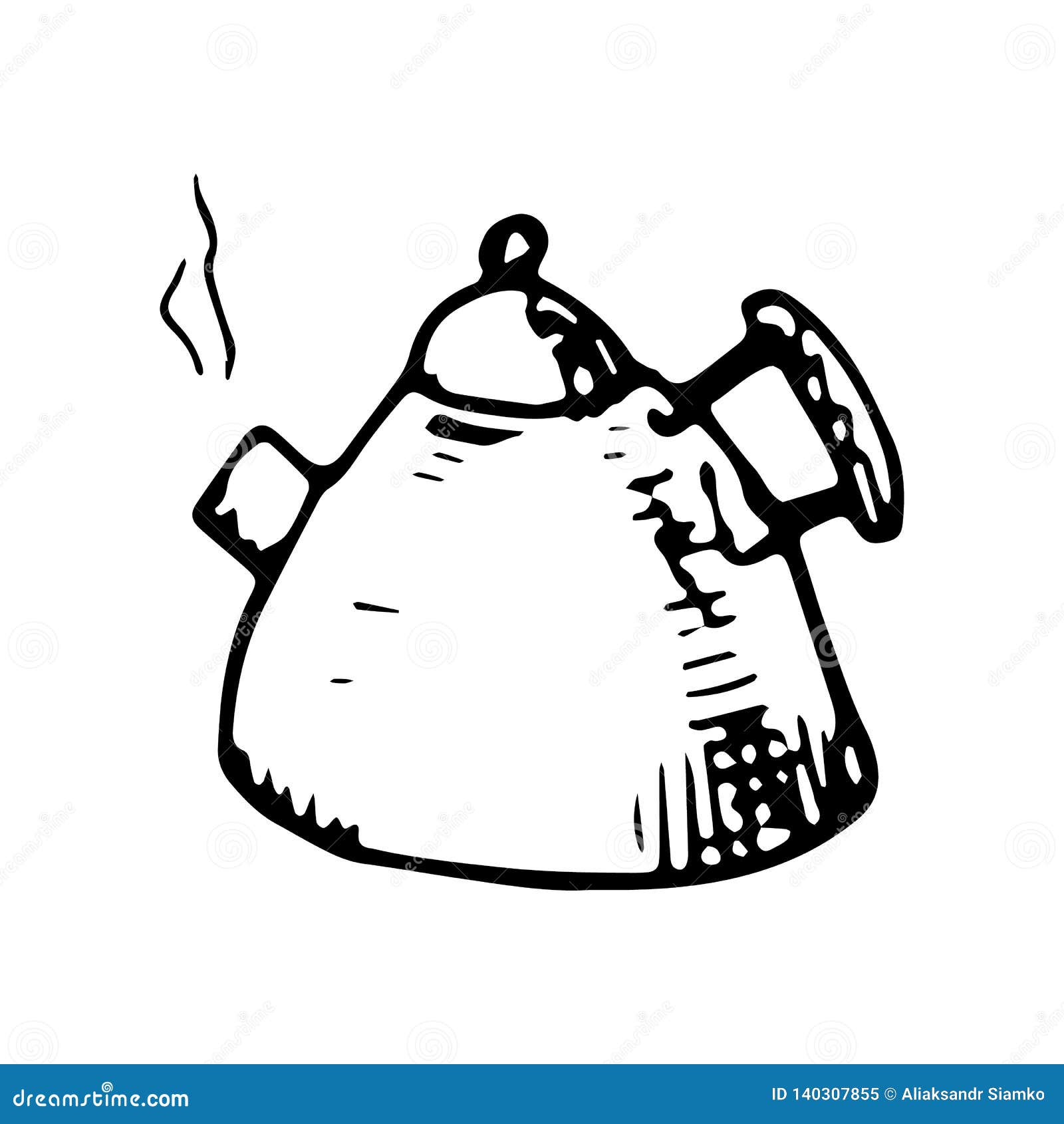 Hand Drawn Kettle Doodle. Sketch Style Icon. Decoration Element ...