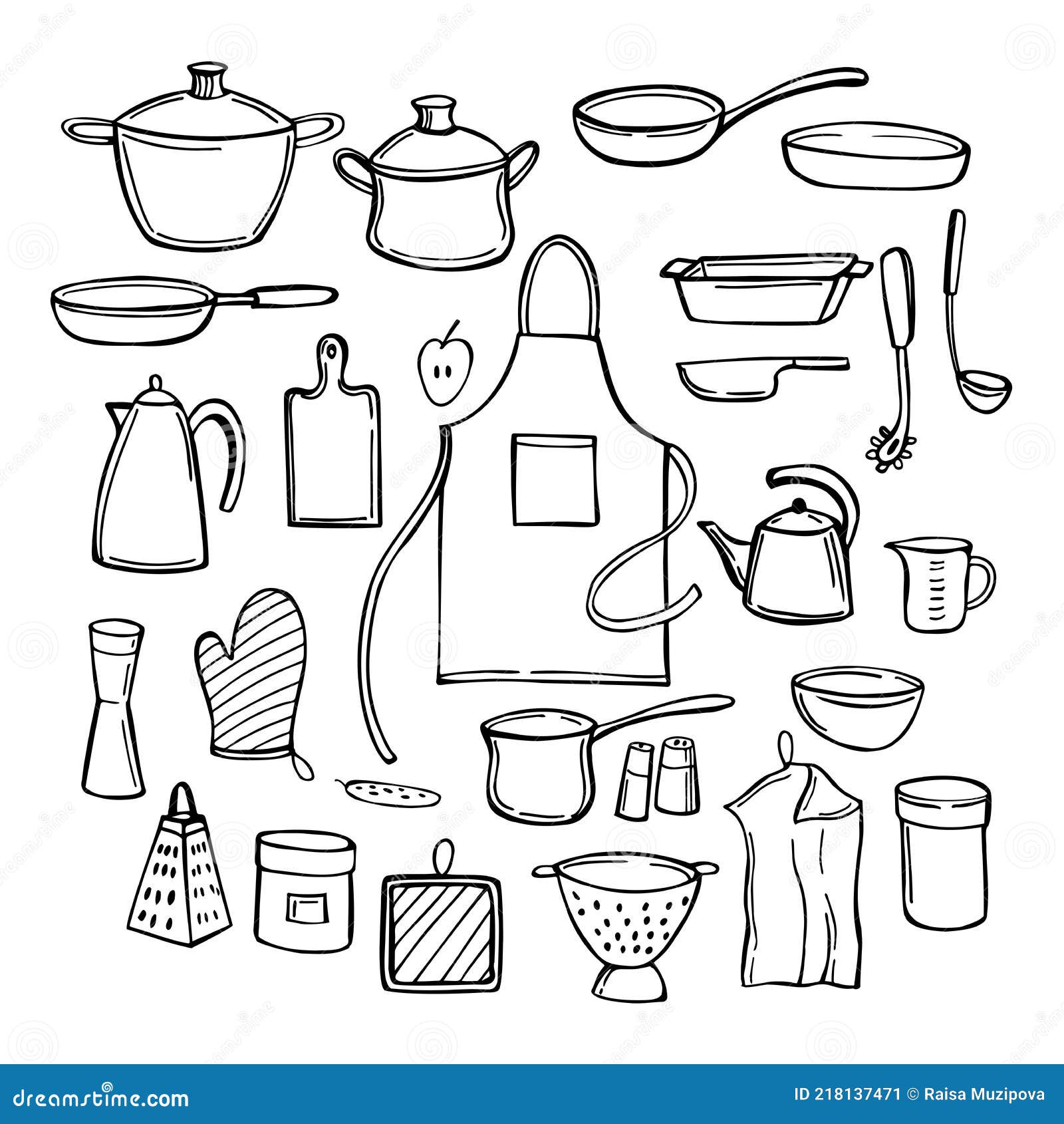 Kitchenware. Vector Illustration Stock Vector - Illustration of cook ...