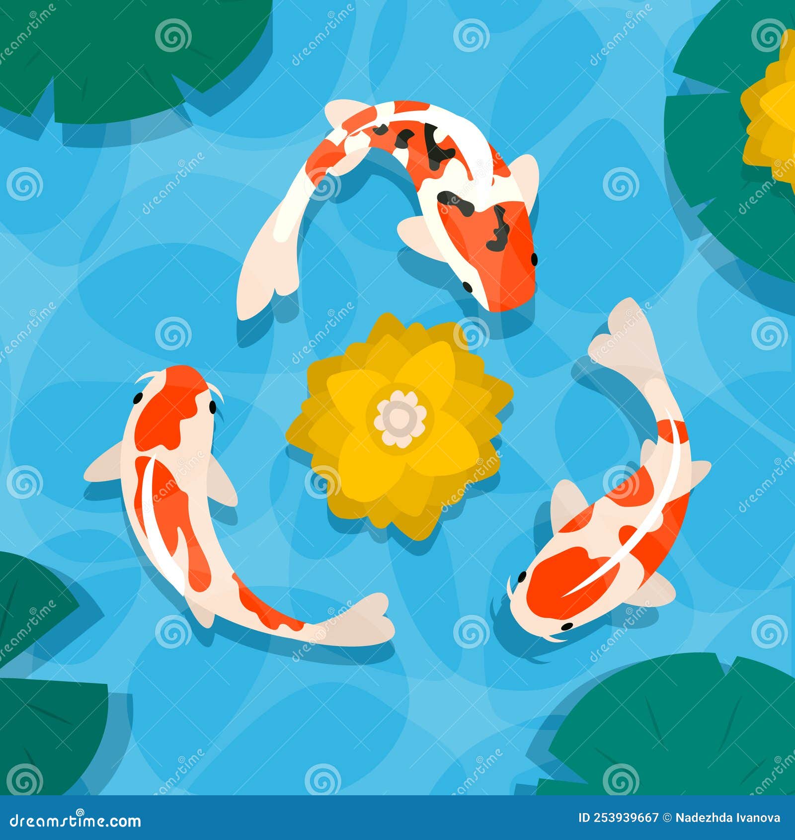 Hand Drawn Koi Fish Vector Illustration Stock Vector - Illustration of ...