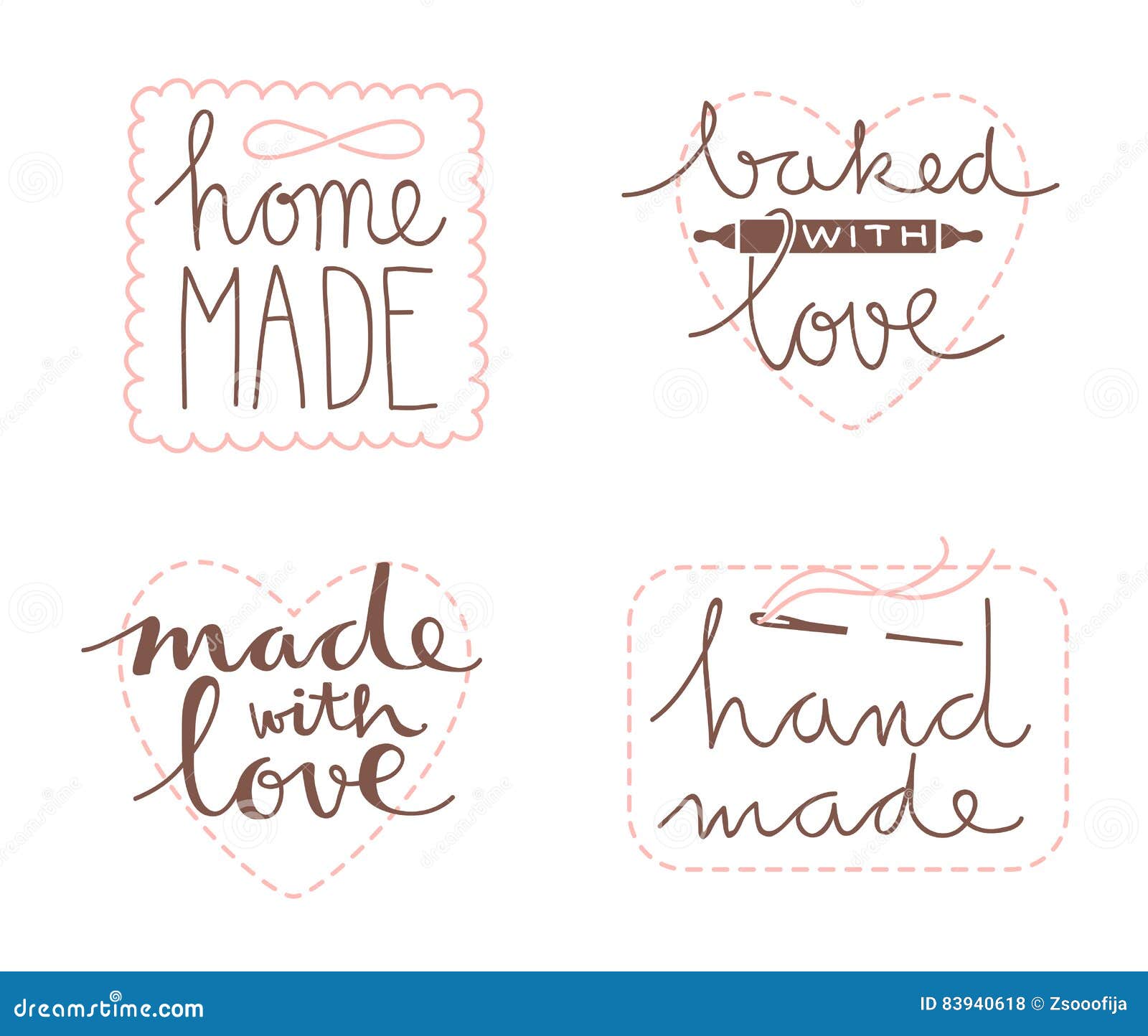 Hand drawn label set stock vector. Illustration of bakery - 83940618