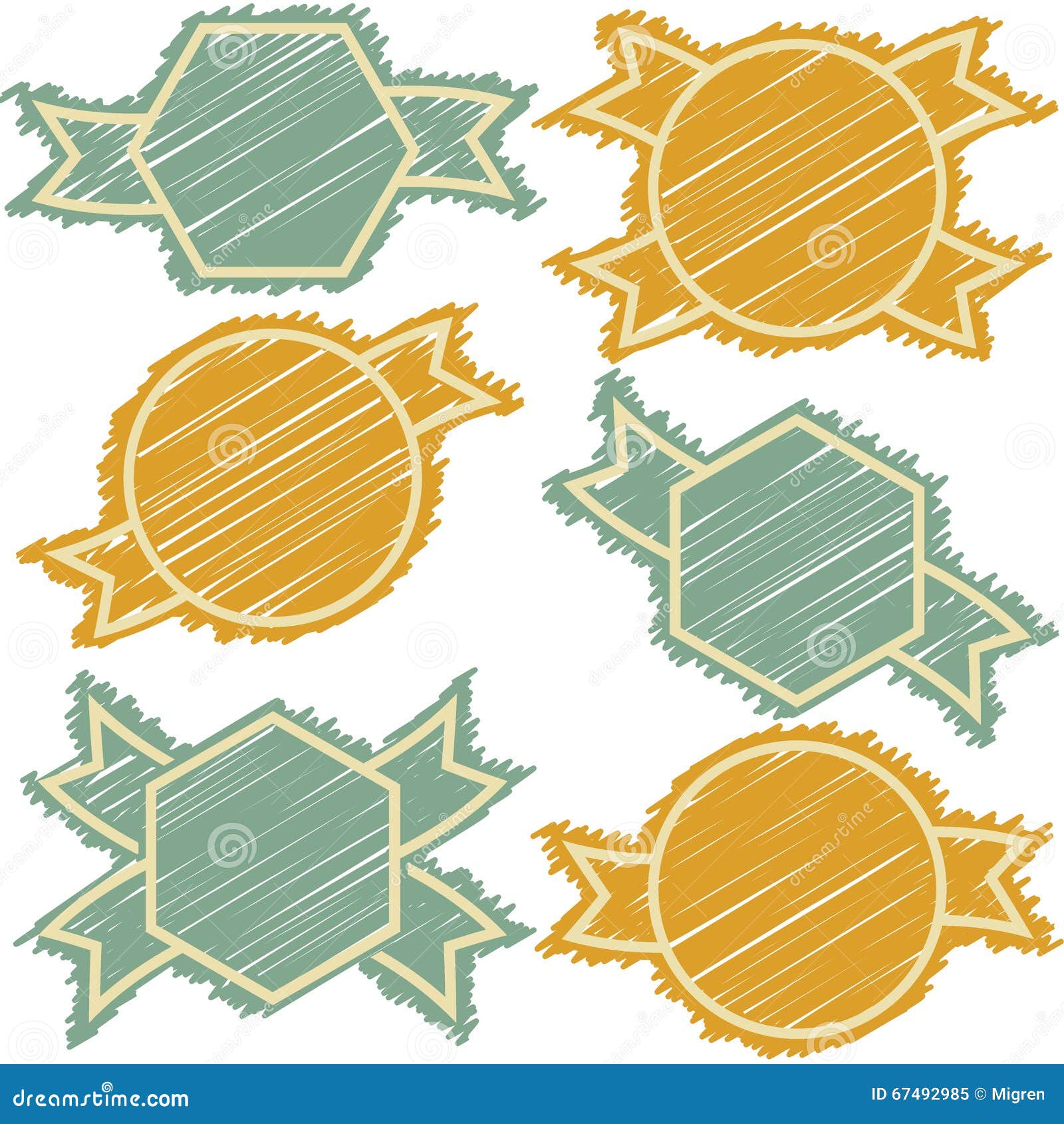 Hand drawn labels. stock vector. Illustration of label - 67492985