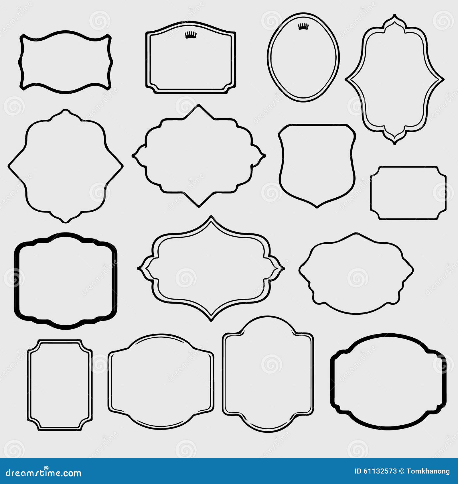 Hand Drawn Labels Vintage Style Stock Vector - Illustration of style ...