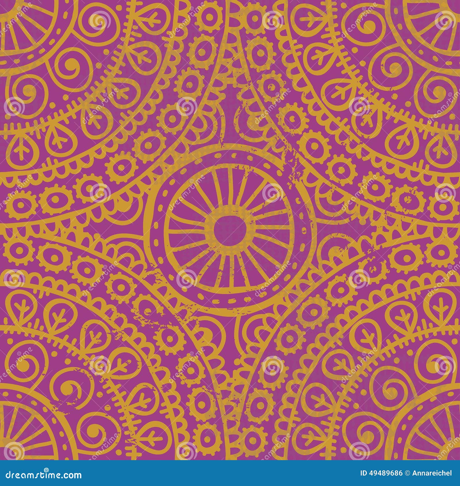 Hand Drawn Lace Indian Seamless Pattern Stock Vector - Illustration of ...