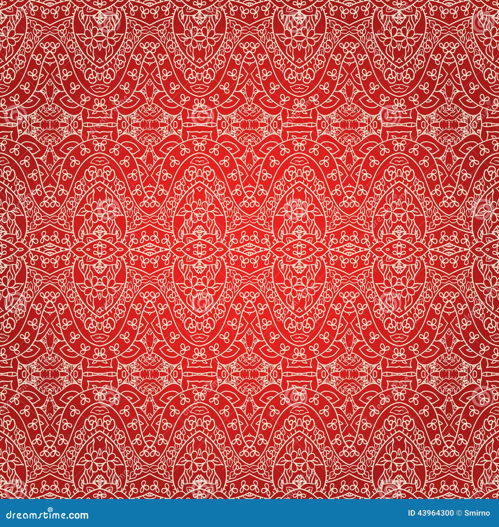 Hand Drawn Lace Patten, Seamless Wallpaper Vector Illustration ...