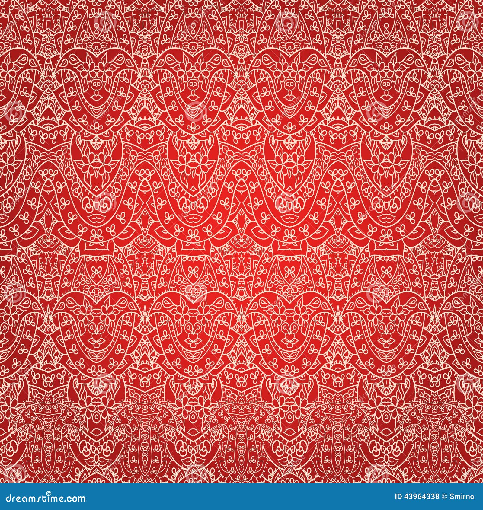 Hand Drawn Lace Patten, Seamless Wallpaper, Vector Illustration Stock ...