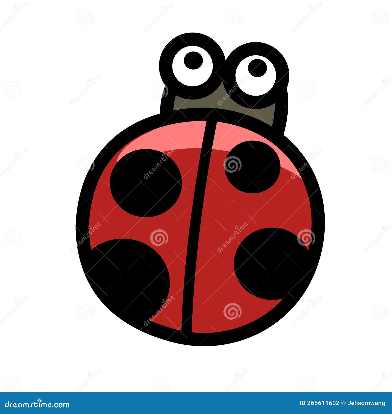 Hand Drawn Ladybug Character Illustration Stock Vector - Illustration ...