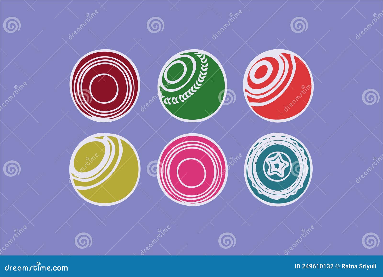 Hand Drawn Lawn Ball Design Vector Illustration Stock Vector ...
