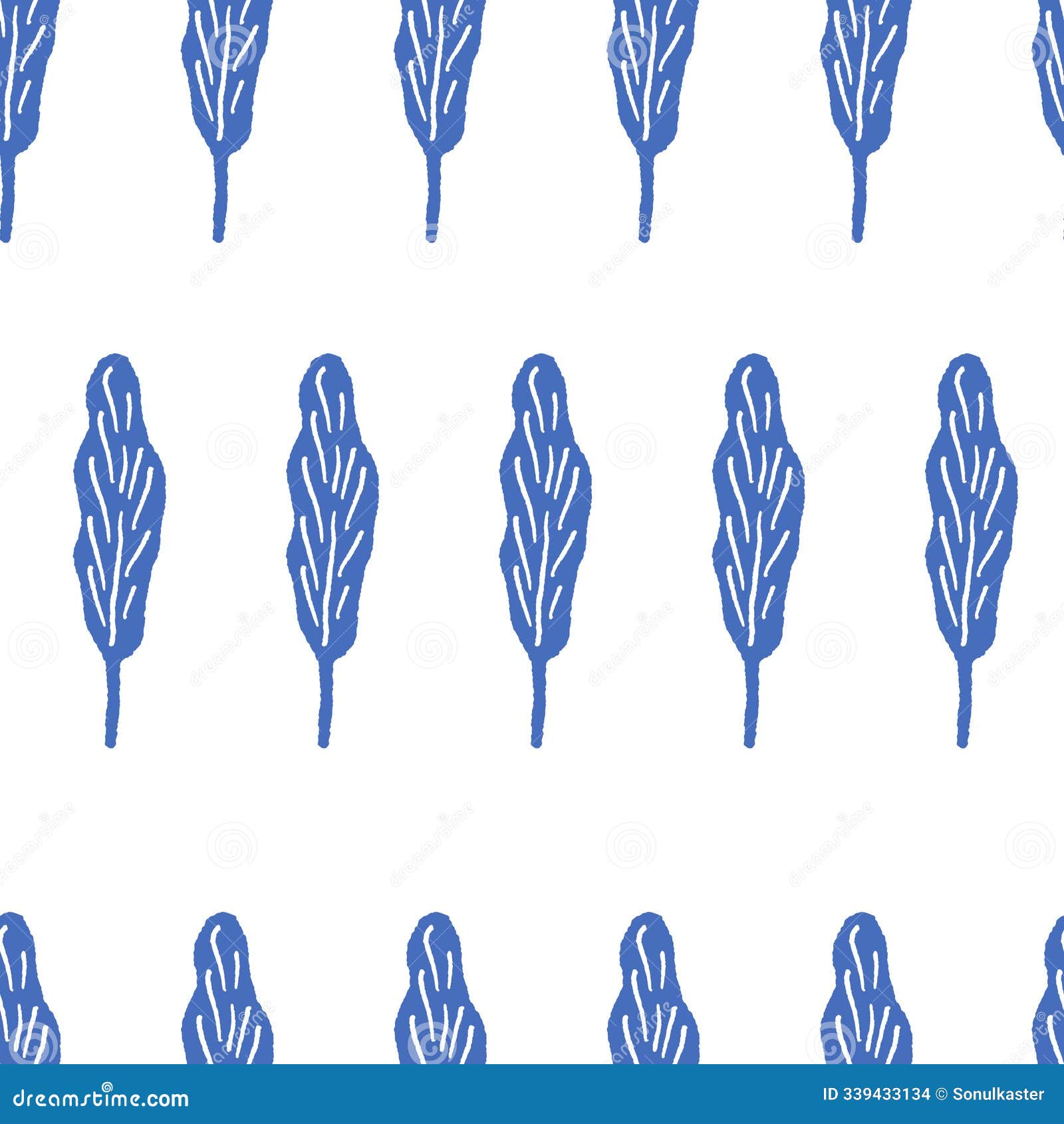 Hand Drawn Leaf Repeat Pattern Stock Vector - Illustration of wallpaper ...
