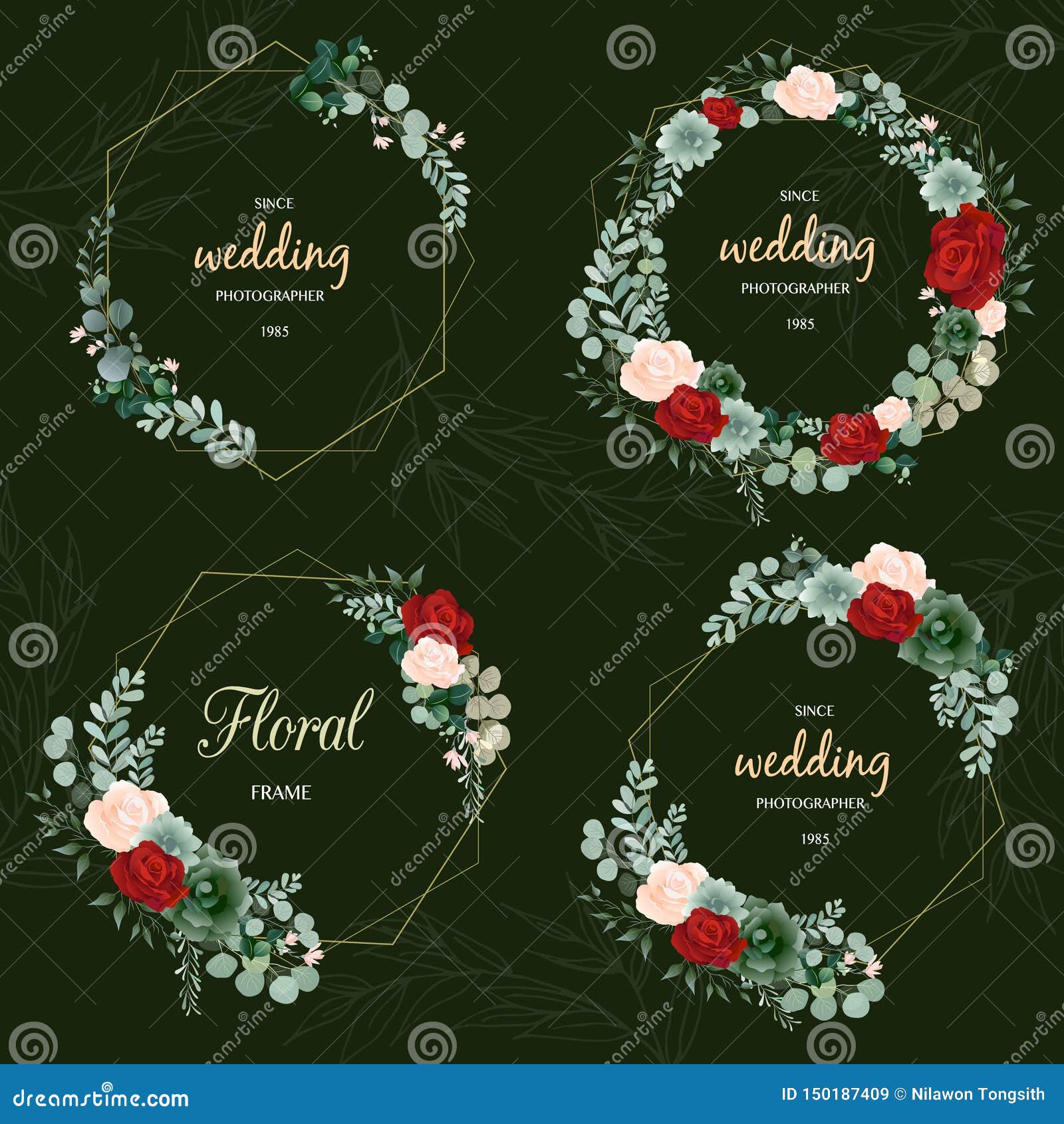 Hand Drawn Leaf Wreath Logo Design Stock Vector - Illustration of label ...