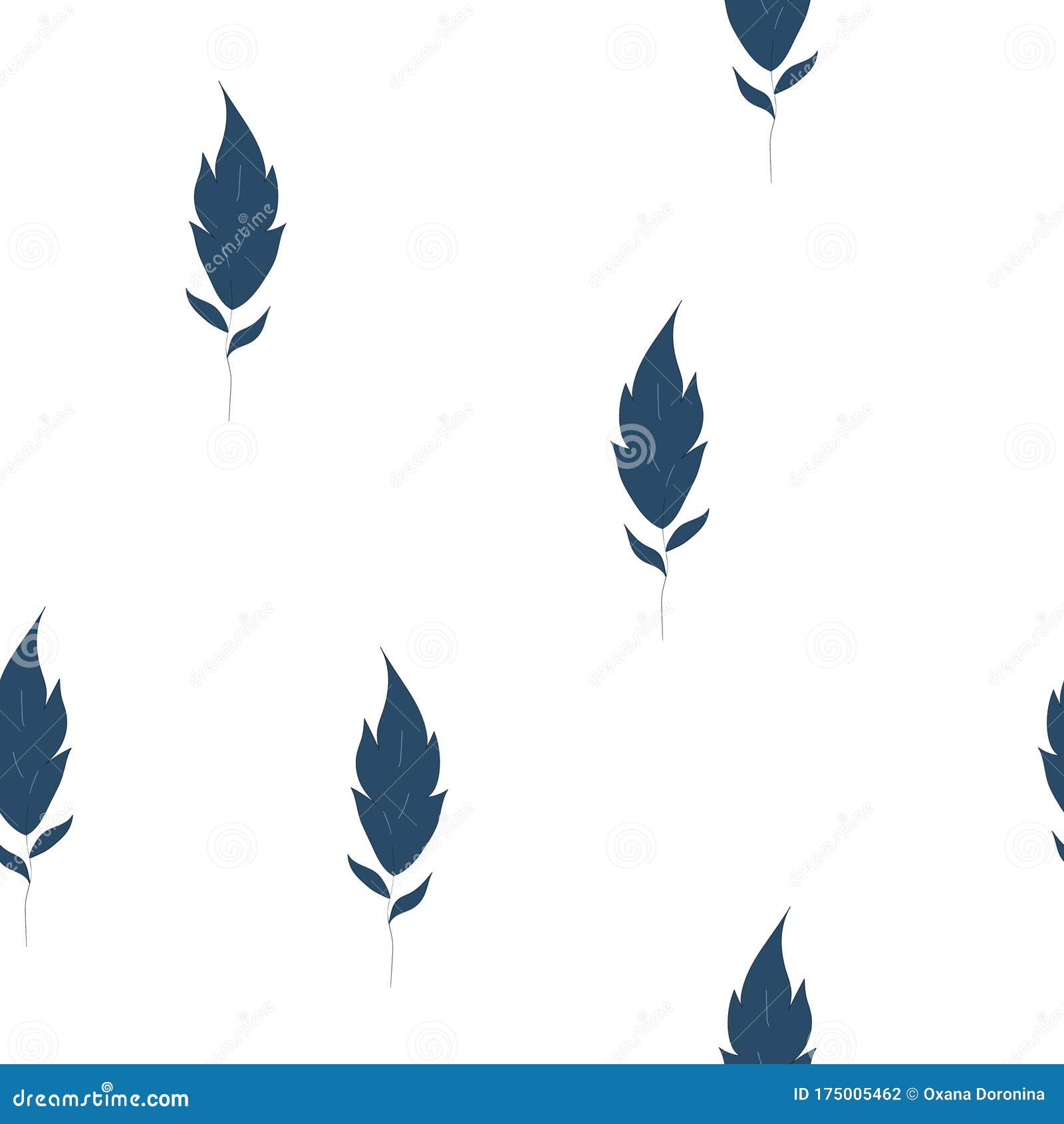 Original Hand Drawn Leaves Background Stock Vector - Illustration of ...