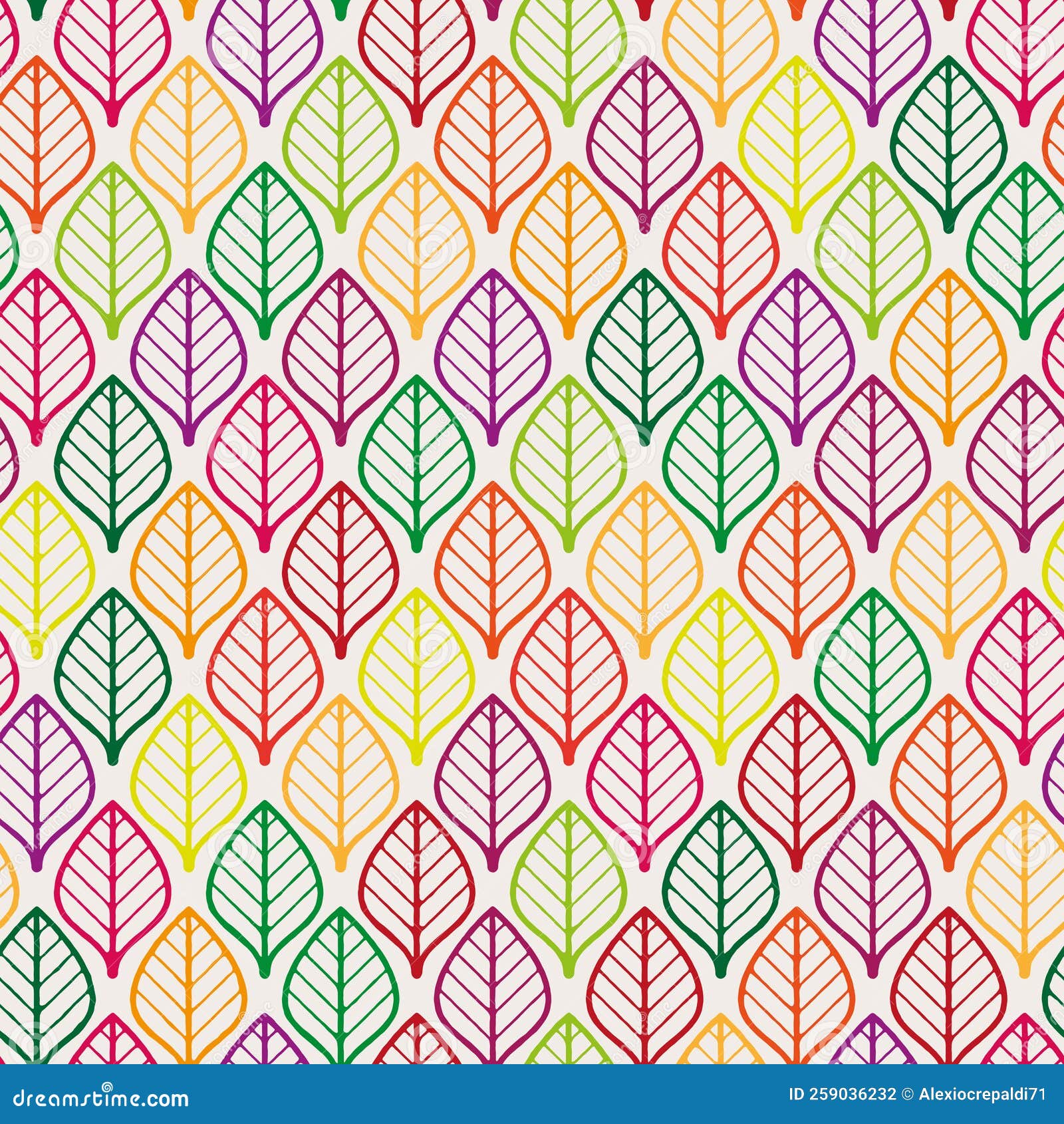 Seamless Bright Leaf Pattern. Vector Illustration. Stock Vector - Illustration of leaves ...