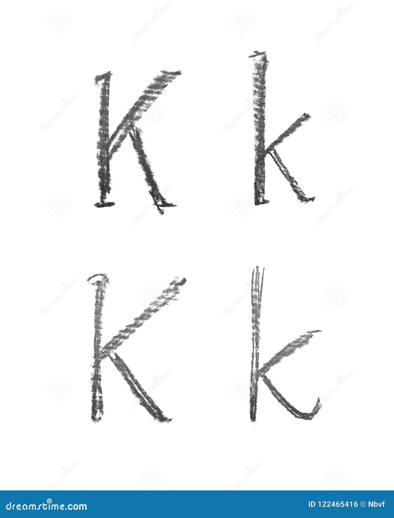 Hand Drawn Letter Set Isolated Stock Photo - Image of lowercase, sign ...