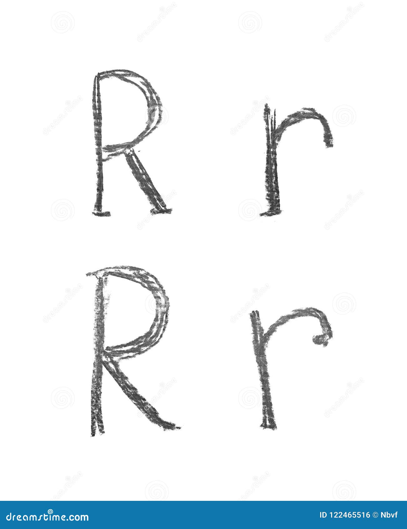 Hand Drawn Letter Set Isolated Stock Photo - Image of alpha, isolated ...