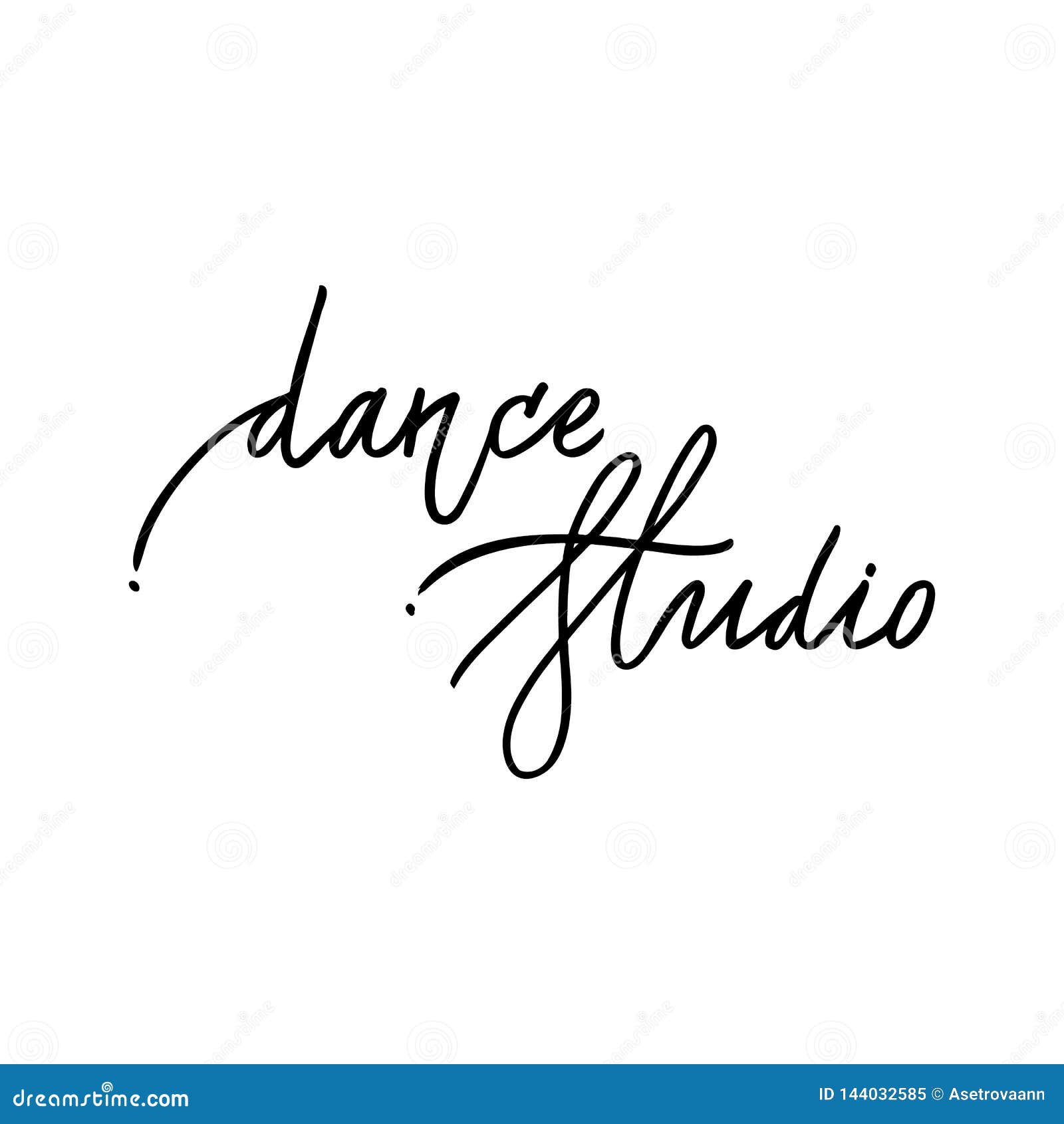 Hand Drawn Lettering. Ballet Calligraphy. Hand Made Illustration. Stock ...