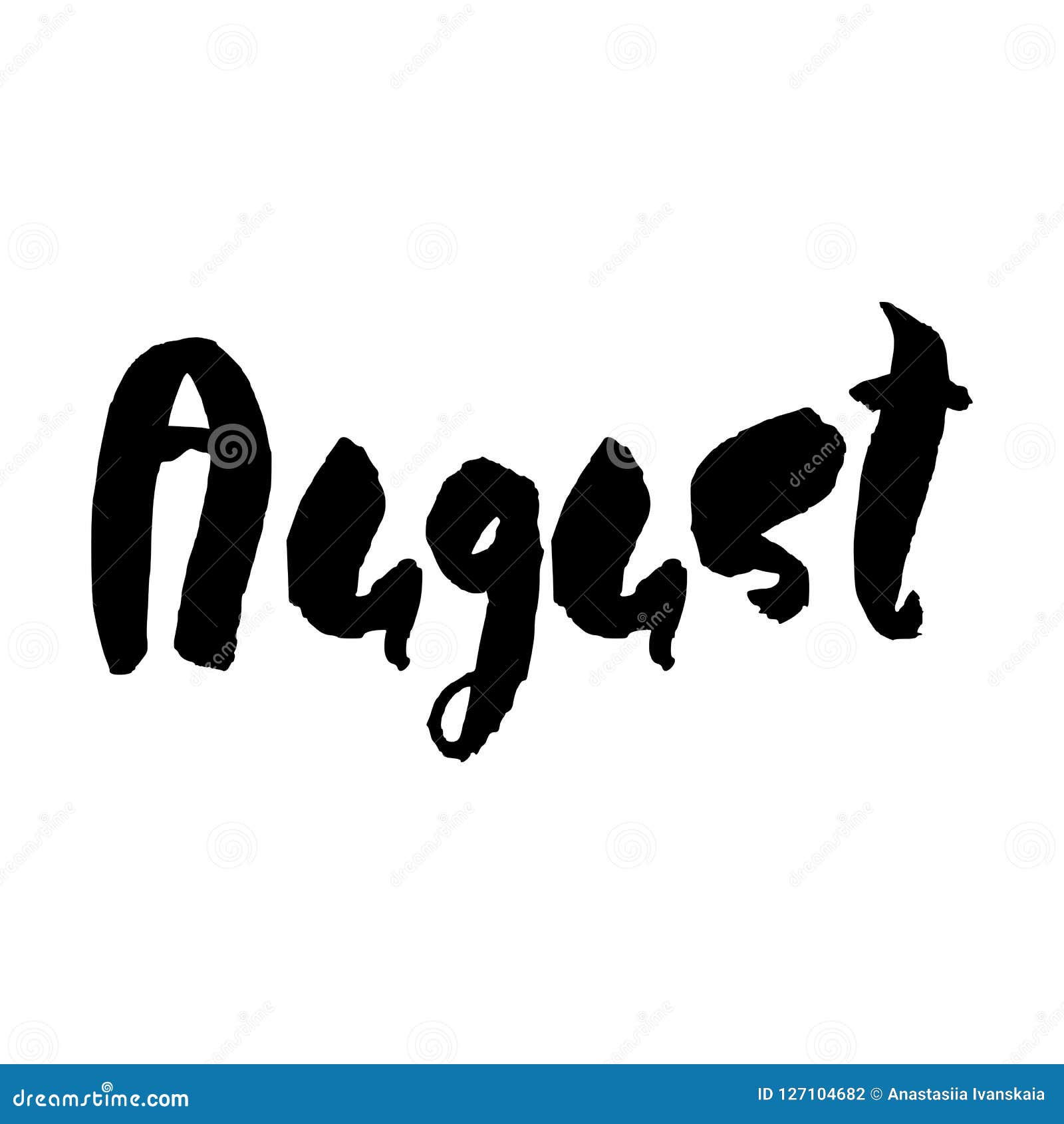 Hand Drawn Lettering Element, Months Set, Vector Stock Vector ...