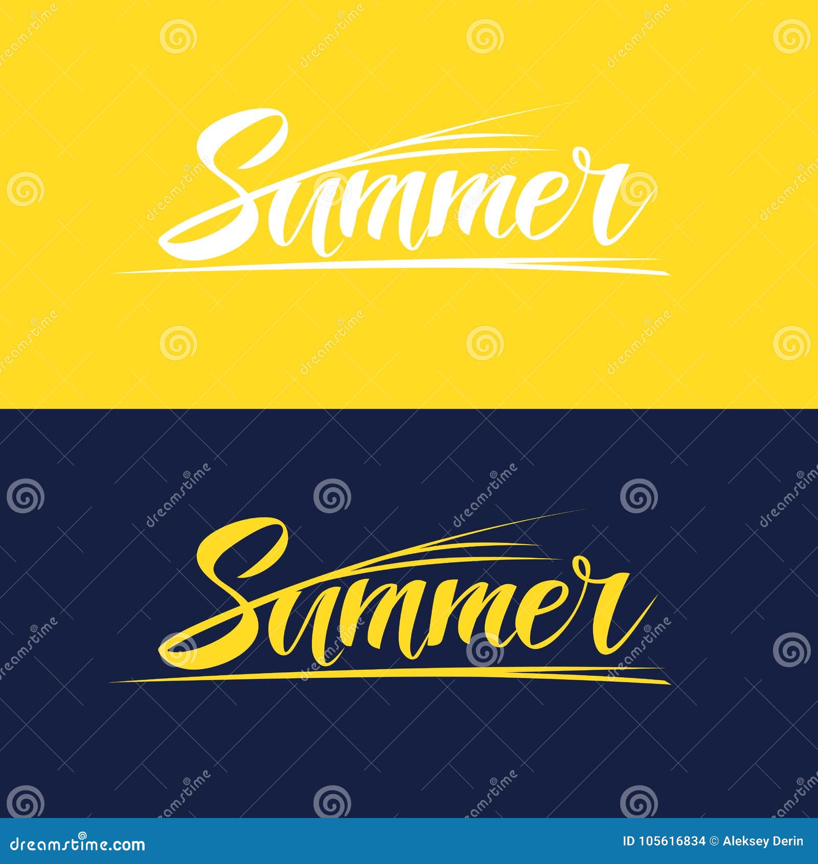 Hand Drawn Lettering Summer. Vector Illustration. Stock Vector ...