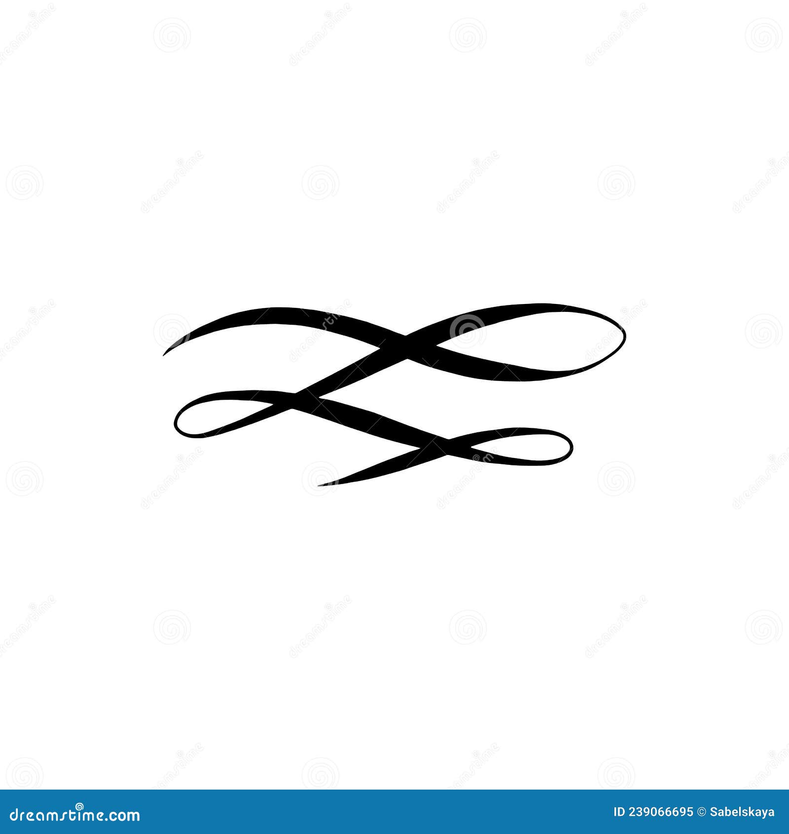 Hand Drawn Lettering Underline or Text Tail, Vector Illustration ...