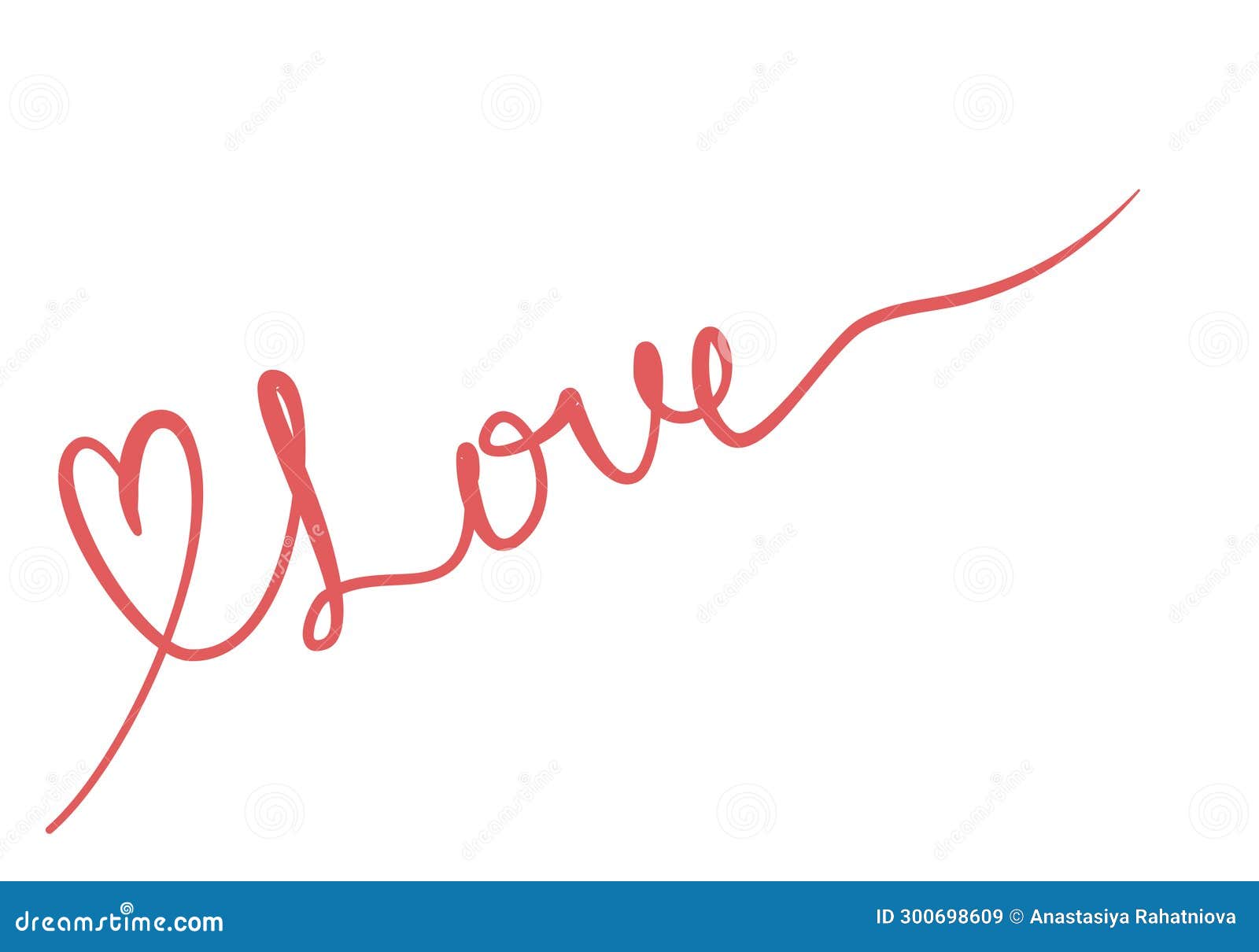 Hand Drawn Lettering of Word LOVE. Vector Illustration Stock ...