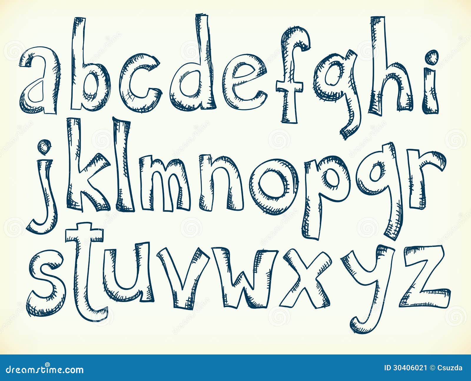 Hand-drawn Letters Of The Alphabet Stock Image - Image: 30406021