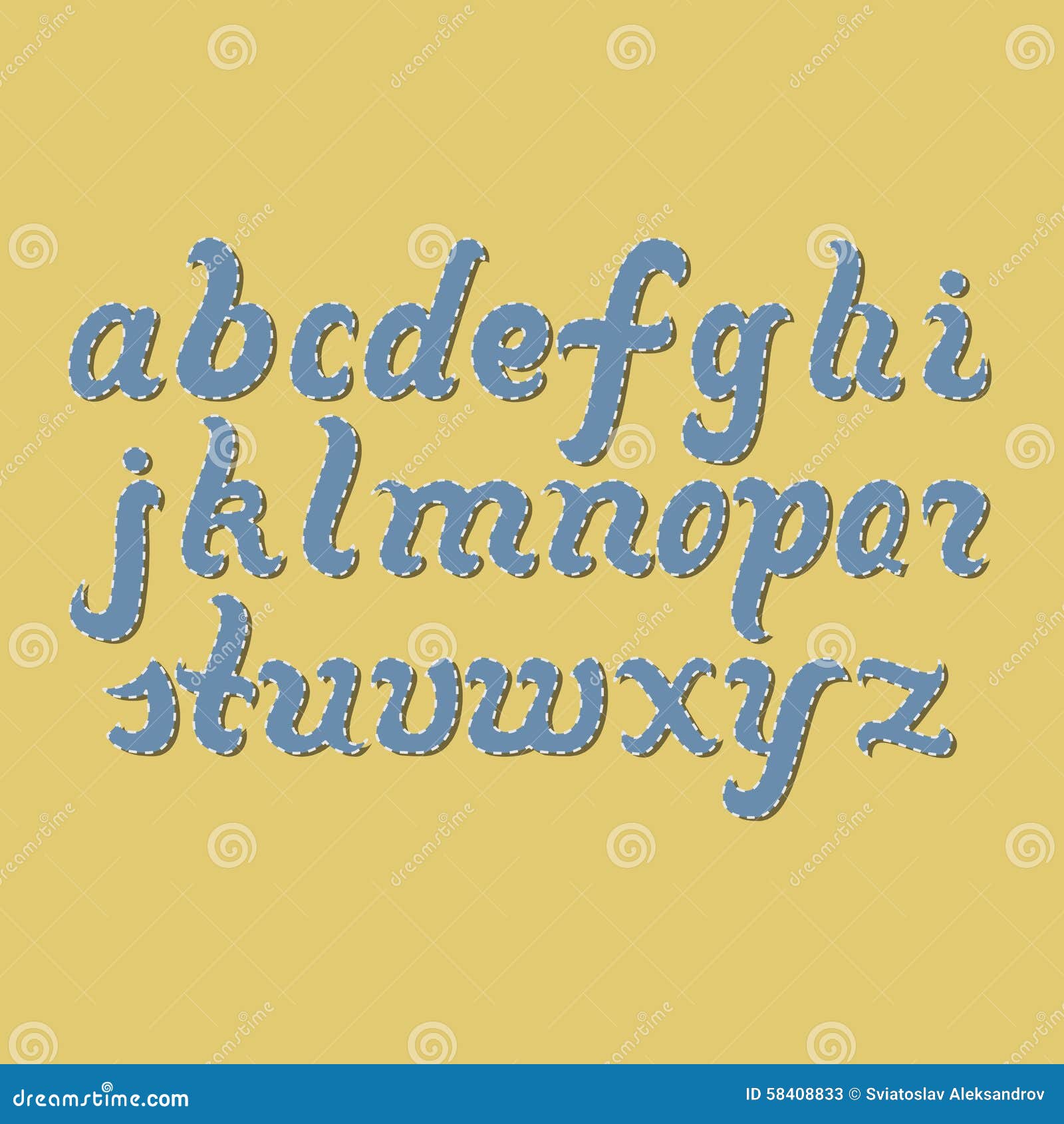 Hand-drawn Letters of Latin Alphabet Stock Vector - Illustration of ...