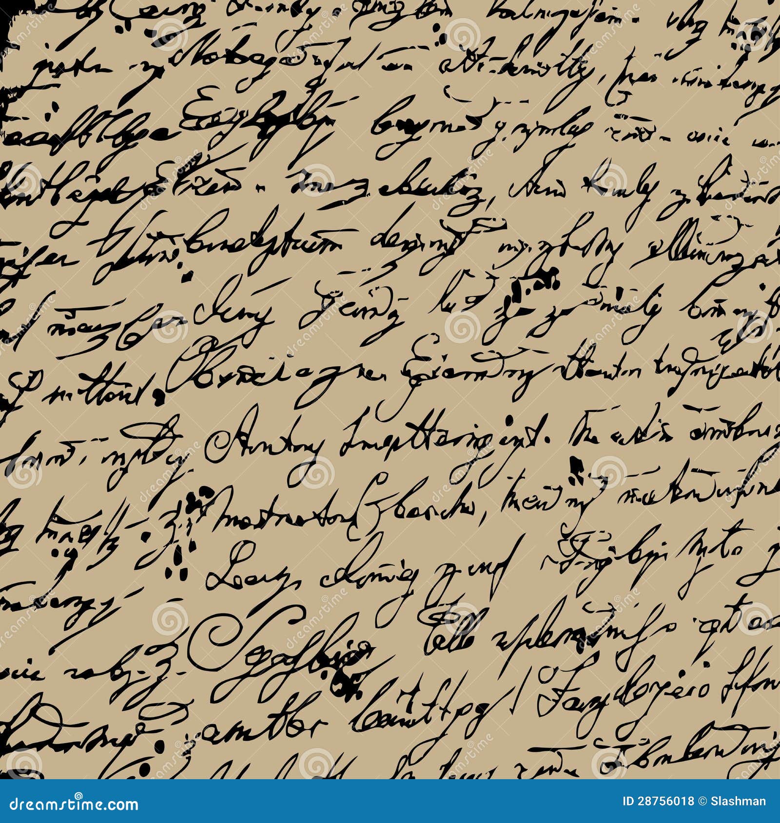 Hand Drawn Letters Seamless Pattern. Stock Vector - Illustration of ...