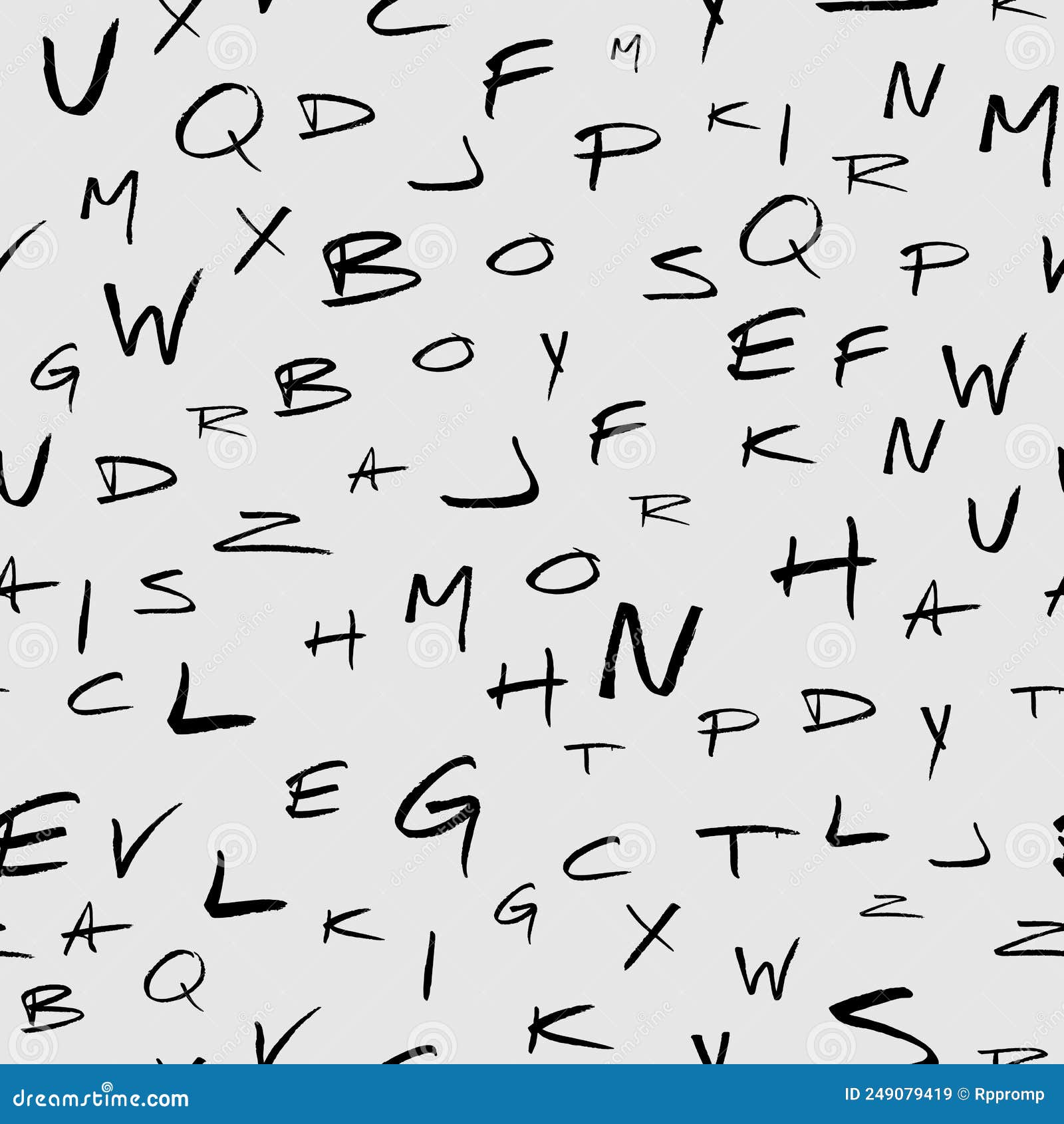 Letters seamless pattern stock vector. Illustration of latin - 249079419