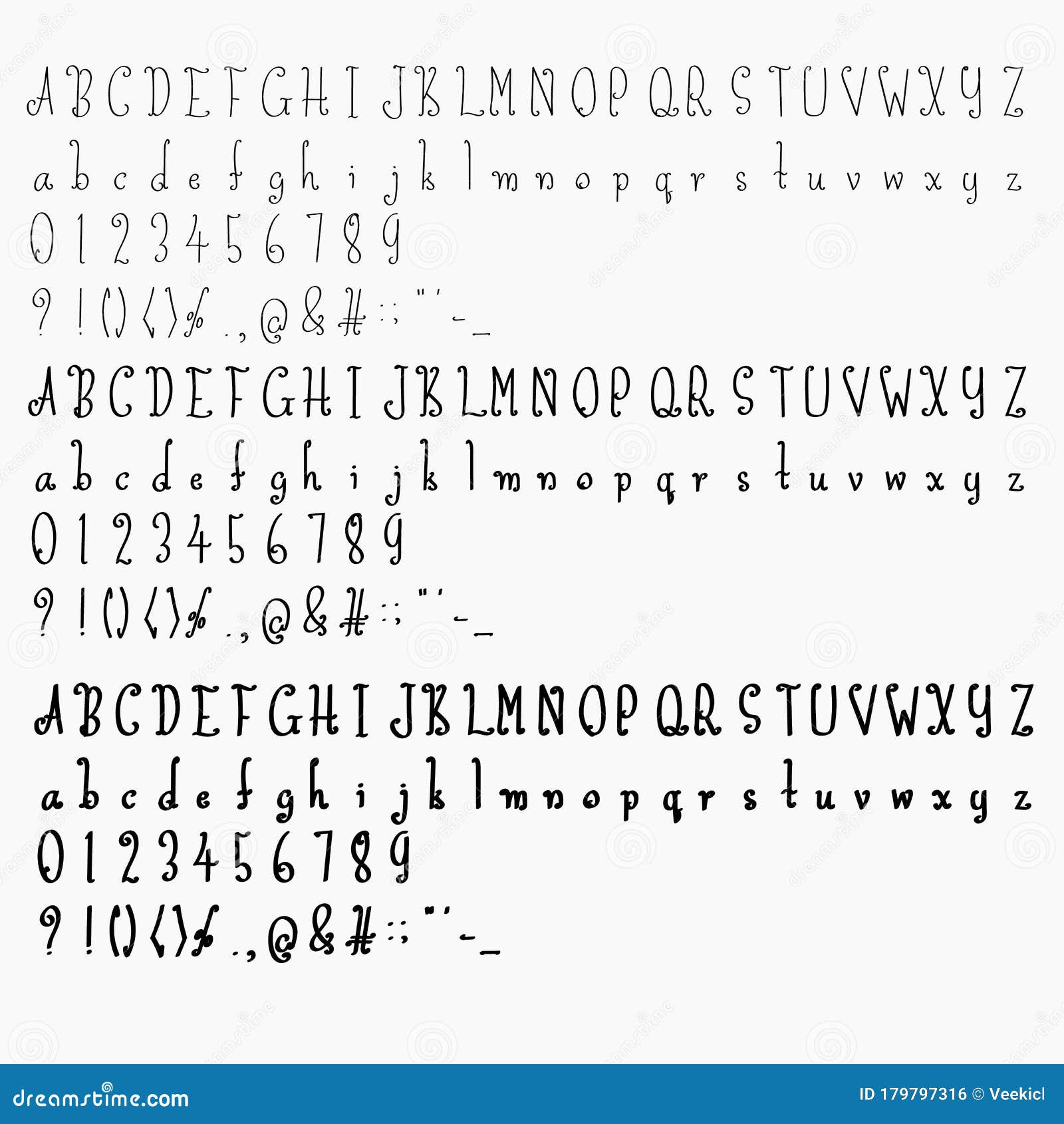 Hand Drawn Letters Vector Alphabet Set Eps10 Stock Illustration ...