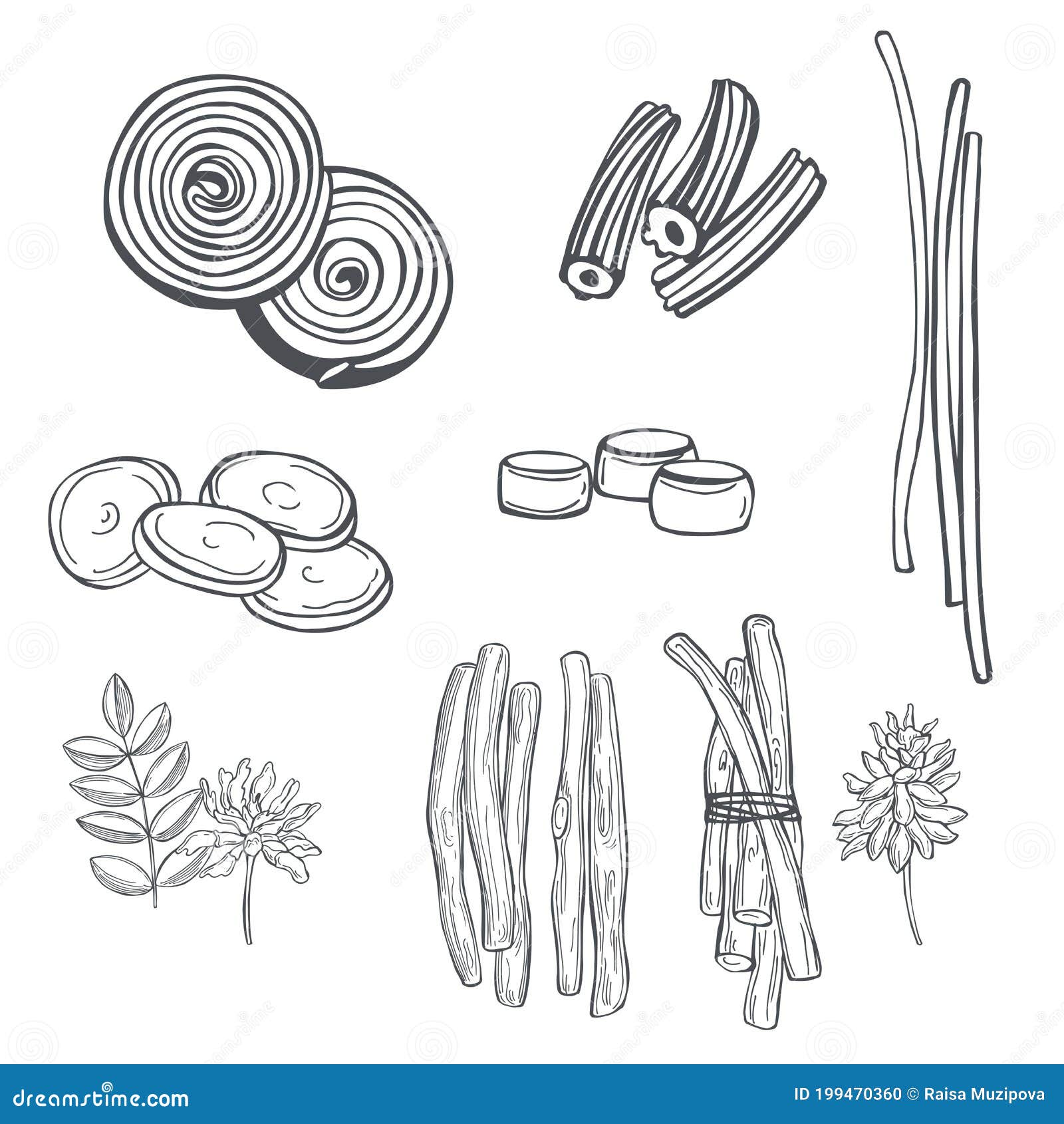 Licorice Sweets. Vector Illustration Stock Vector - Illustration of ...