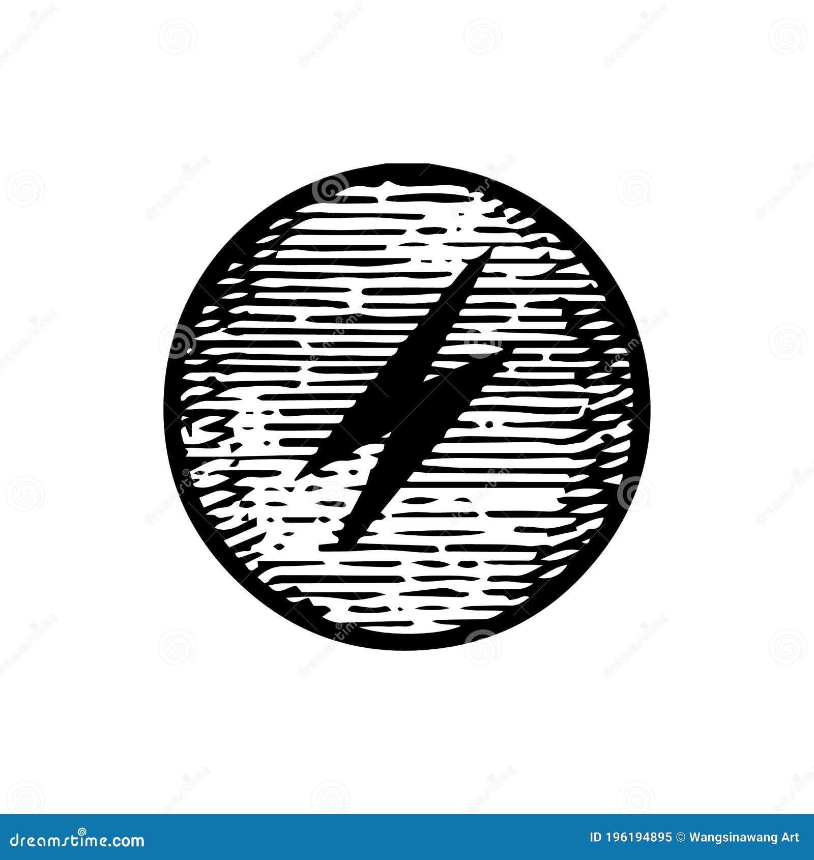 Hand Drawn Light Bolt Icon Vector Illustration Isolated on White ...