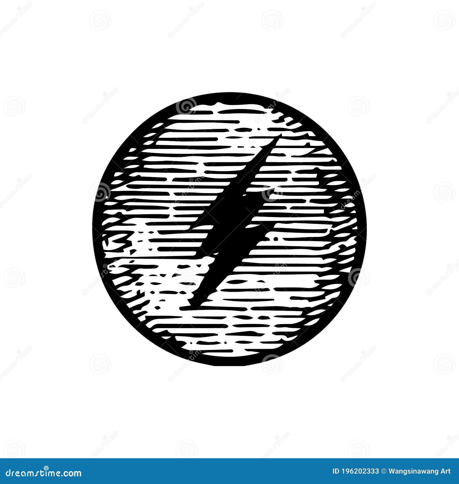 Hand Drawn Light Bolt Icon Vector Illustration Isolated on White ...