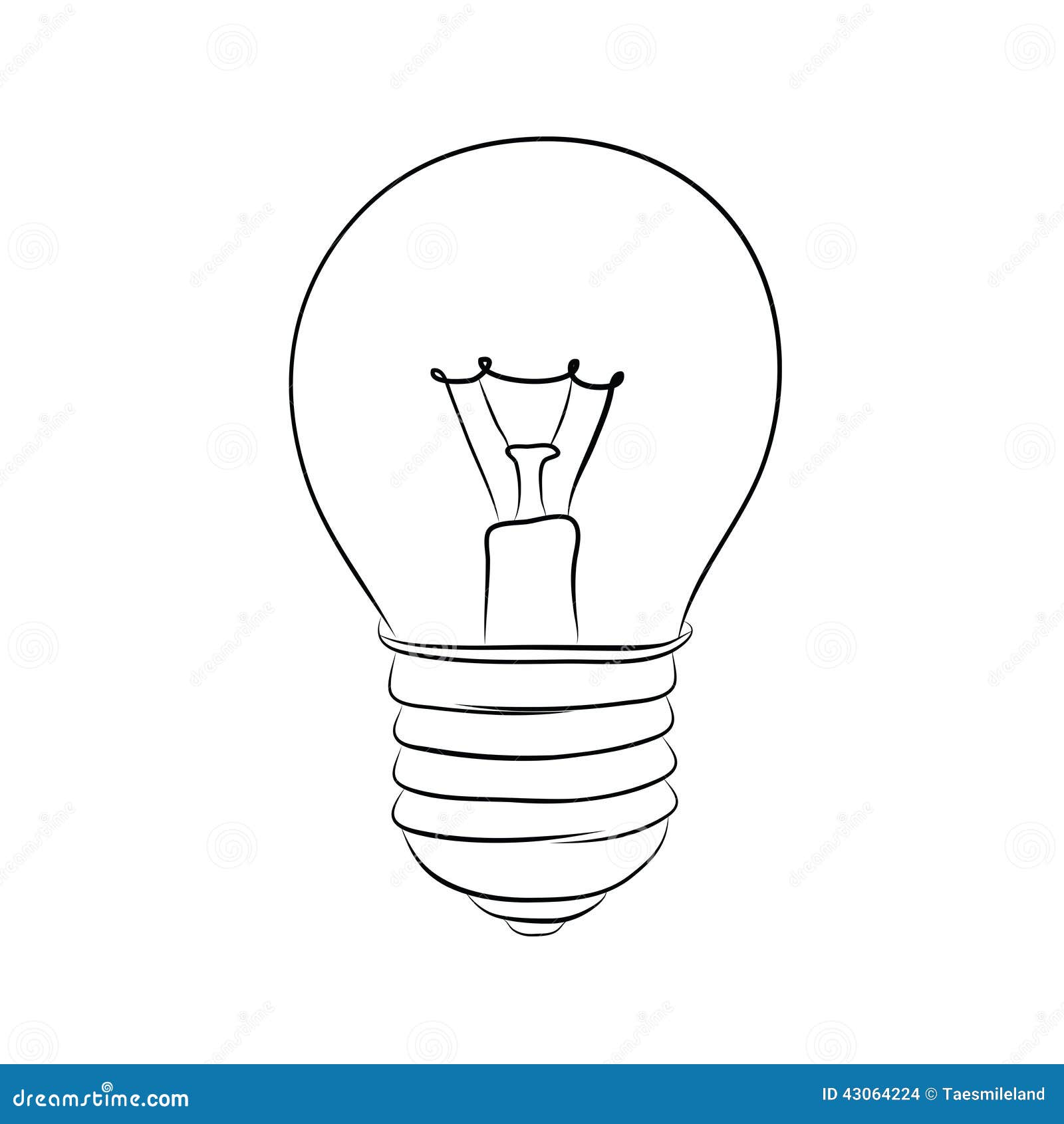 Hand-drawn lightbulb stock vector. Illustration of scriibble - 43064224
