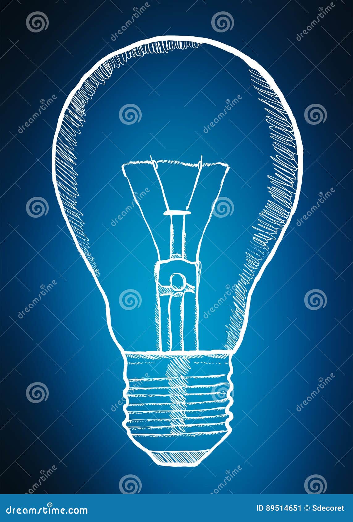 Hand-drawn Lightbulb Innovation Concept Stock Illustration ...