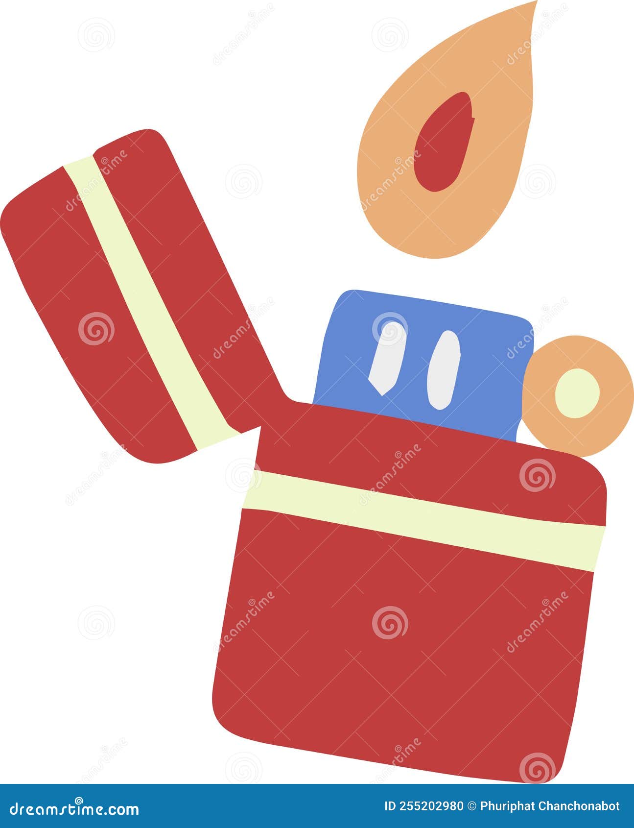 Hand Drawn Lighter Illustration Stock Vector - Illustration of object ...