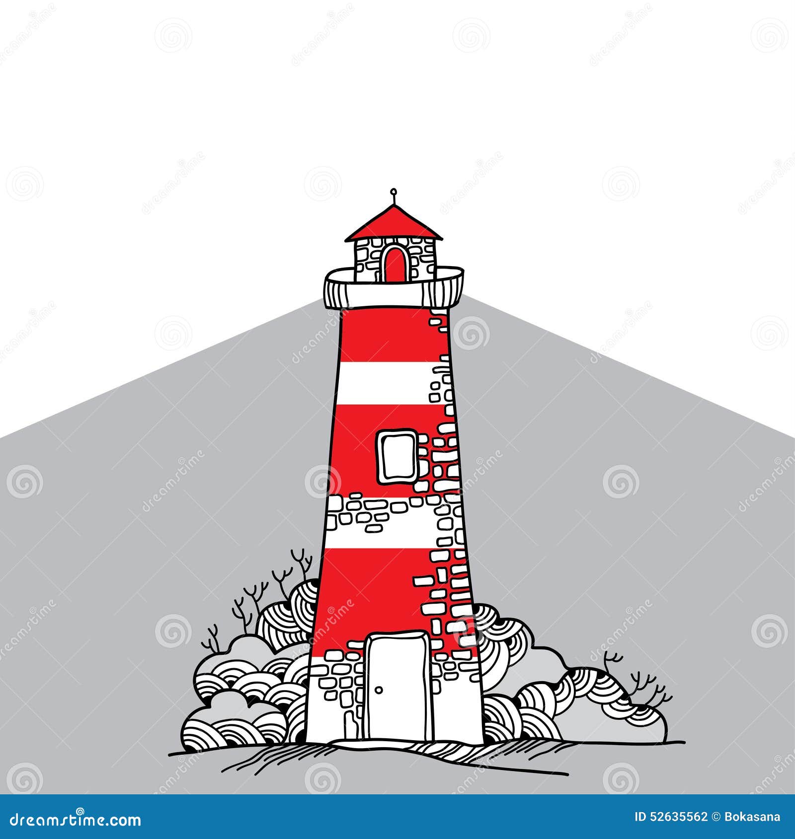 Hand-drawn Lighthouse for Your Design Stock Vector - Illustration of ...