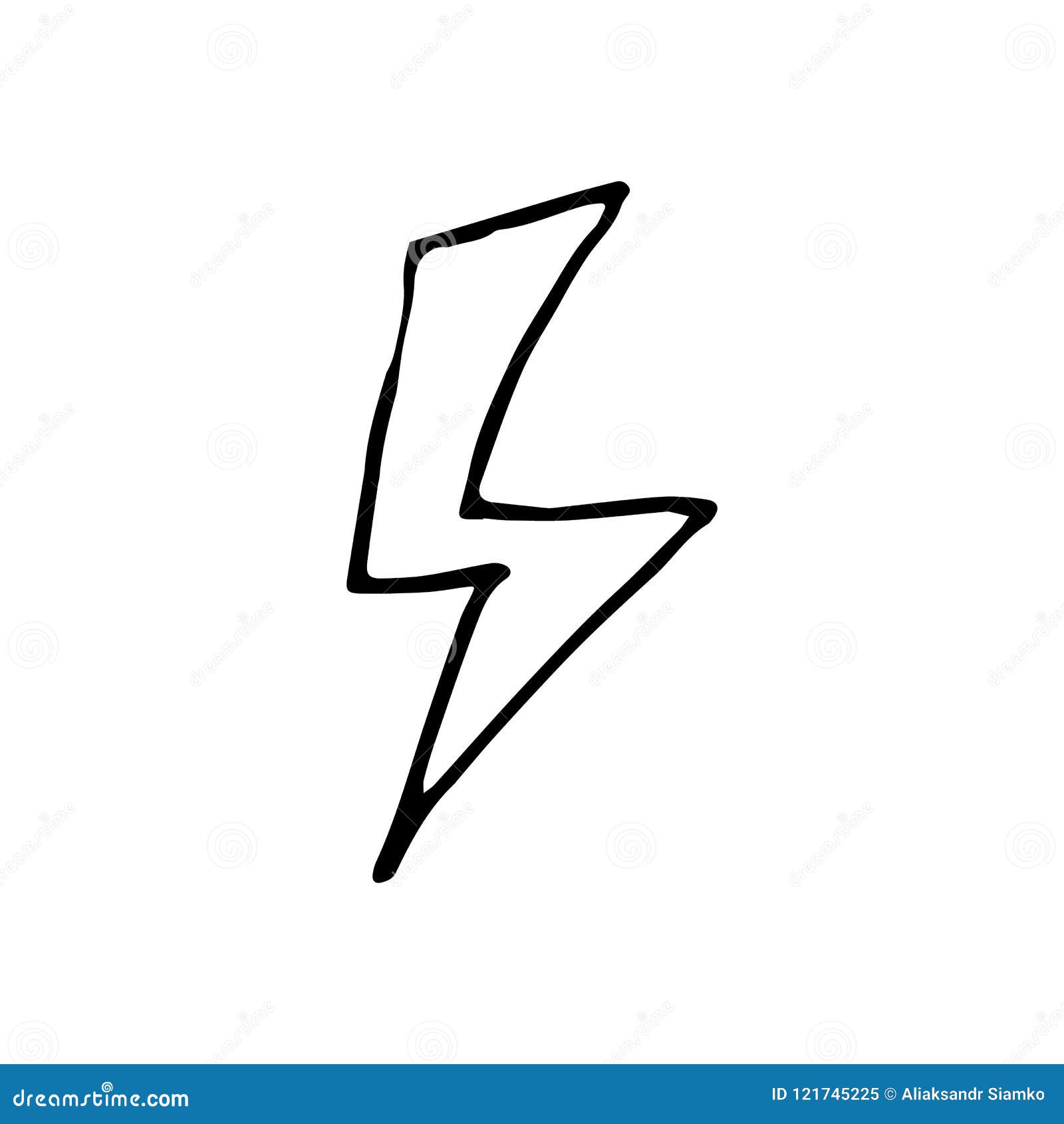 Hand Drawn Lightning Doodle. Sketch Style Icon Stock Vector ...